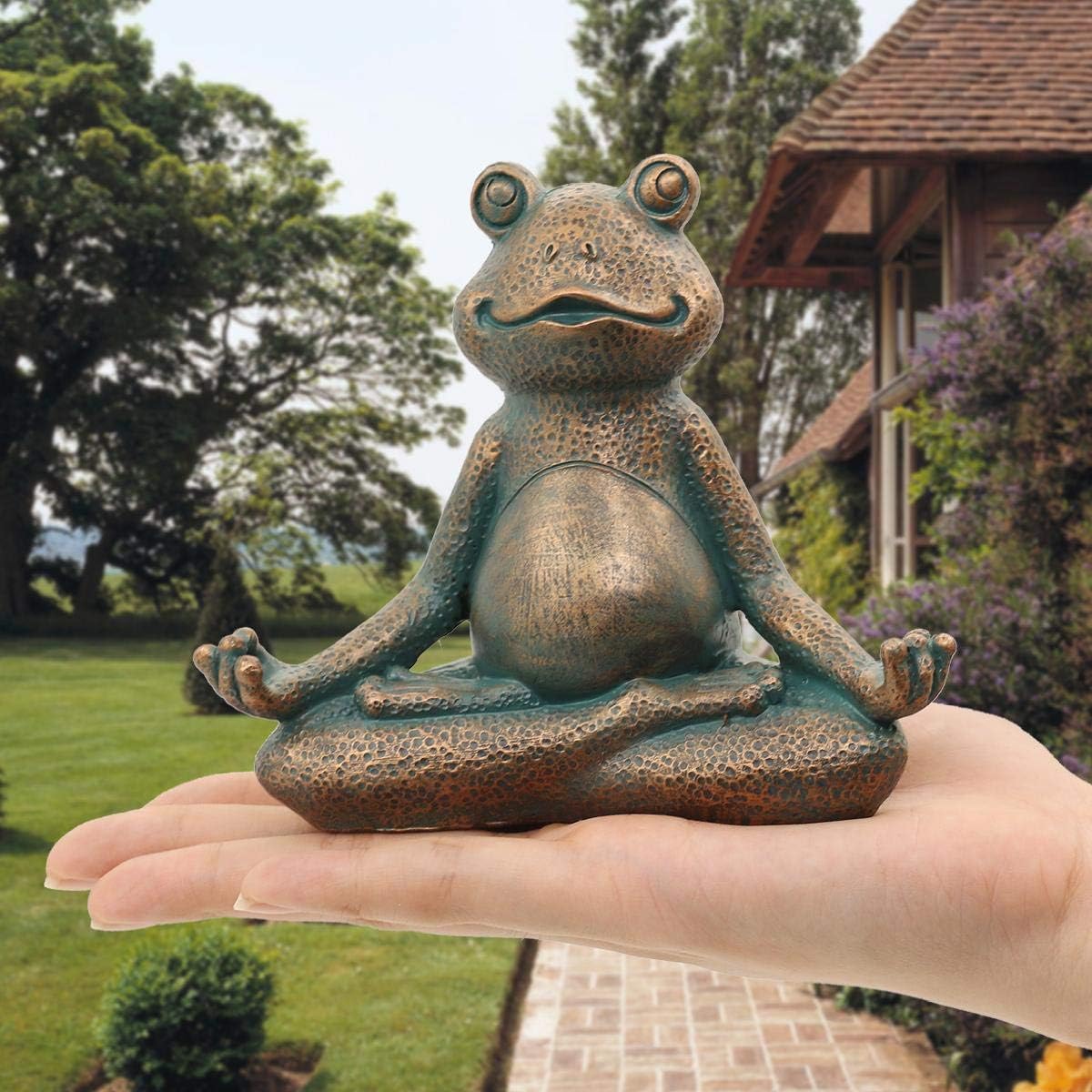 Amazon.com : Northlight 12" Yoga Frog in Prayer Position Outdoor Garden ...