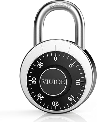 Combination Lock, LQYN Standard Dial Combination Lock, Pack of 8; Black ...