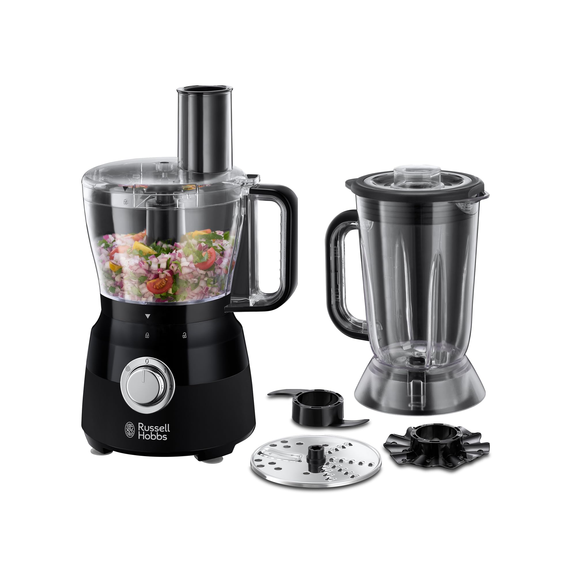 Russell Hobbs RHFP5BLK, Desire Food Processor, Includes Attachments ...