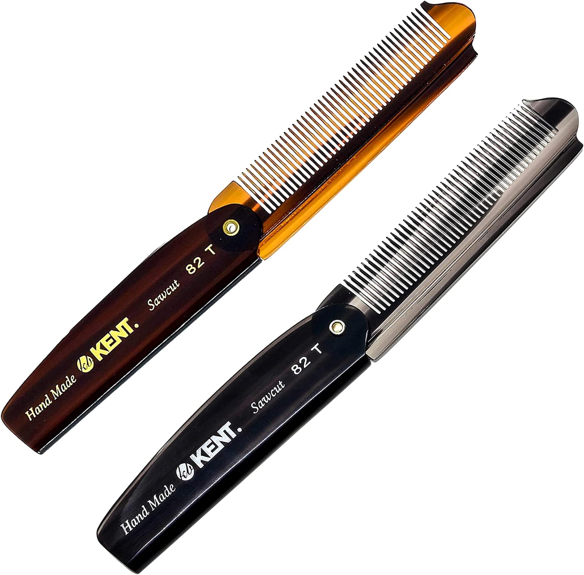 Amazon.com : Kent 82T Handmade Folding Pocket Comb for Men, Fine Tooth ...