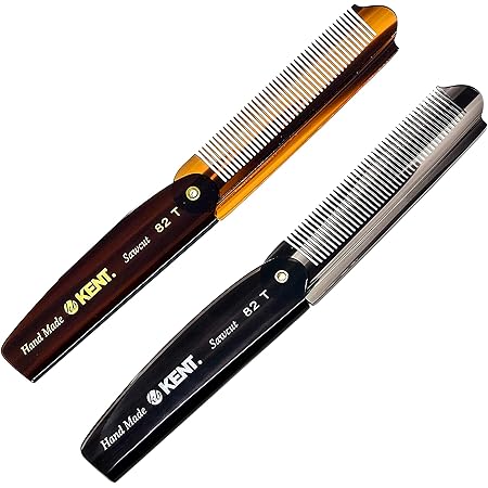 Amazon.com : Kent 82T Handmade Folding Pocket Comb for Men, Fine Tooth ...