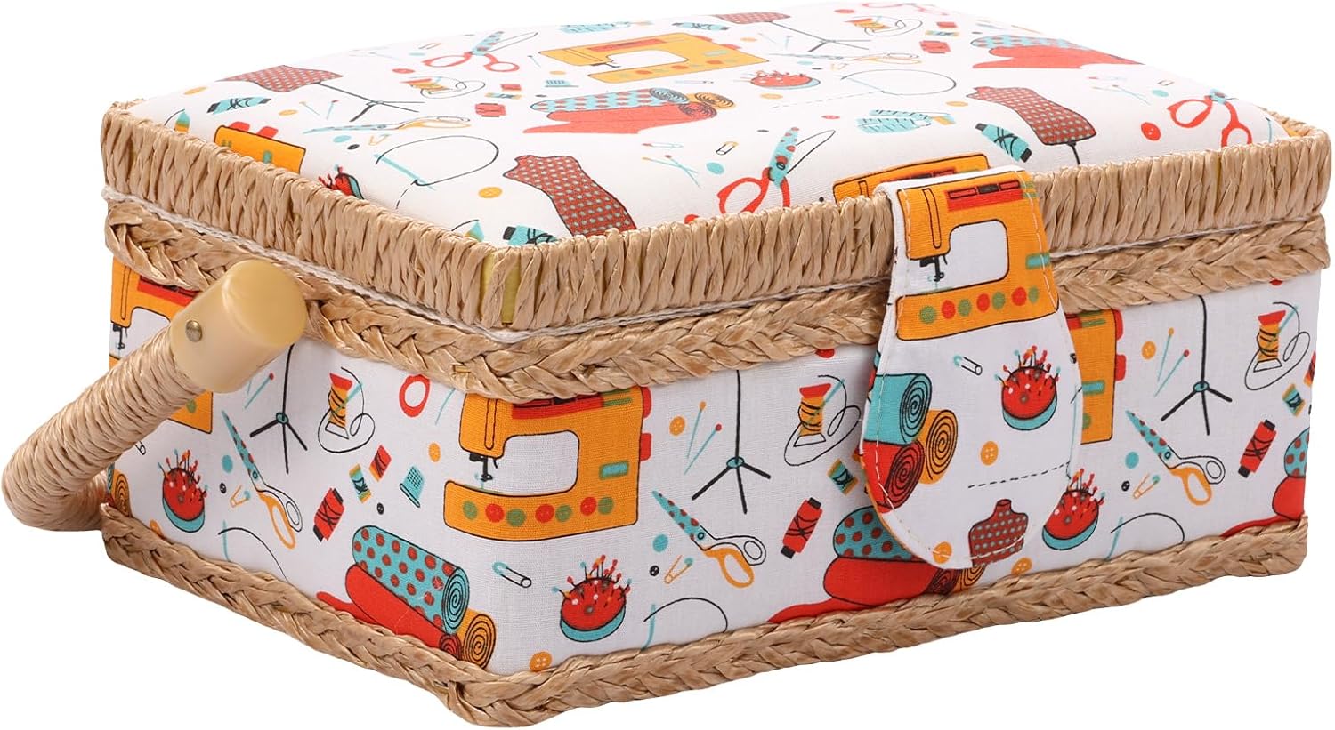 Amazon.com: Sewing Box for Sewing Supplies, Sewing Basket Organizer ...