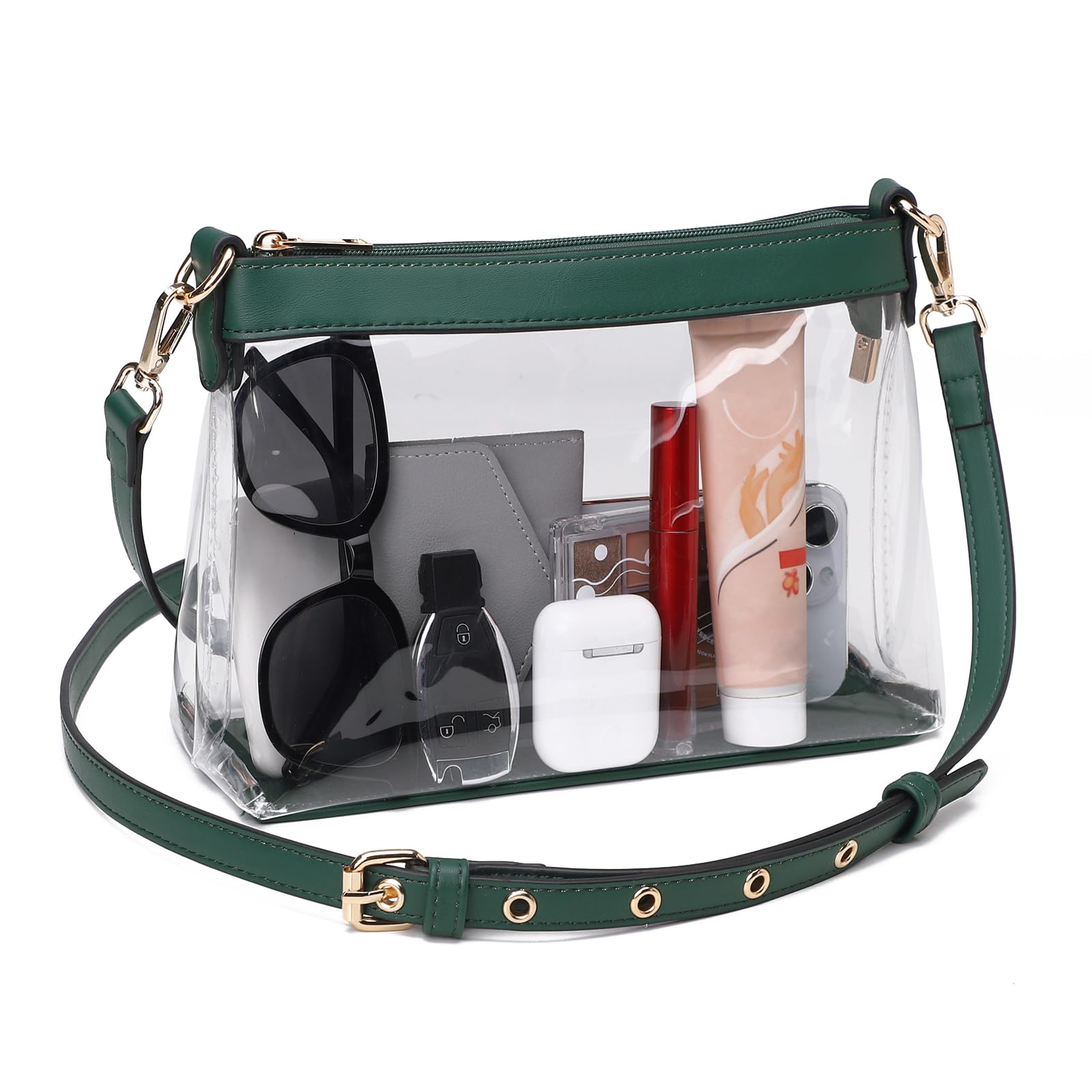Amazon.com: Wuflyover Clear Bag for Stadium Events, Clear Purses for ...
