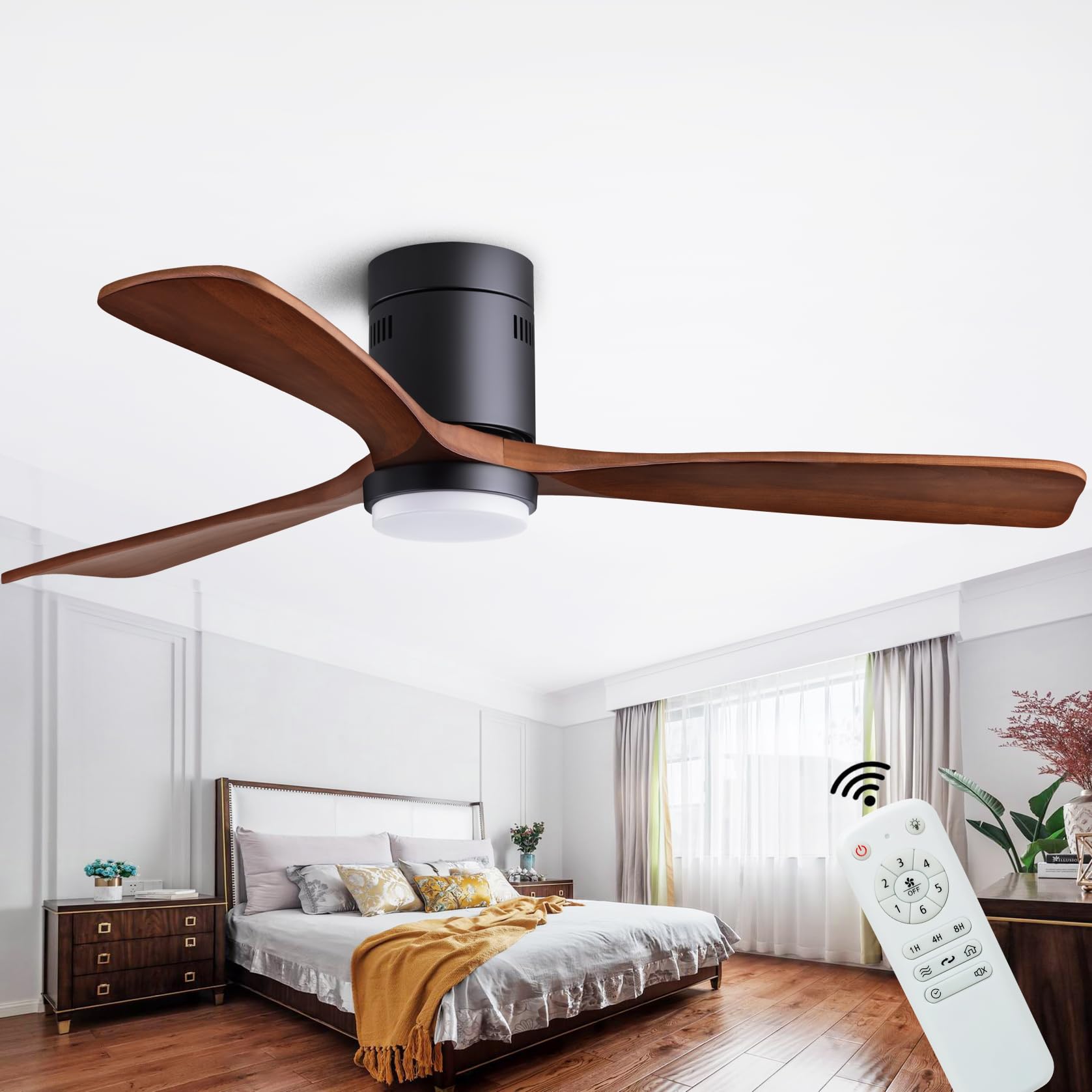 Snapklik.com : Dearnow Ceiling Fan, 56in Modern Electric Fan