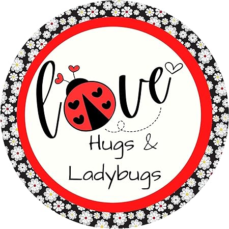 Amazon.com: Metal Embossed Ladybug Sign (Red/Black) : Home & Kitchen