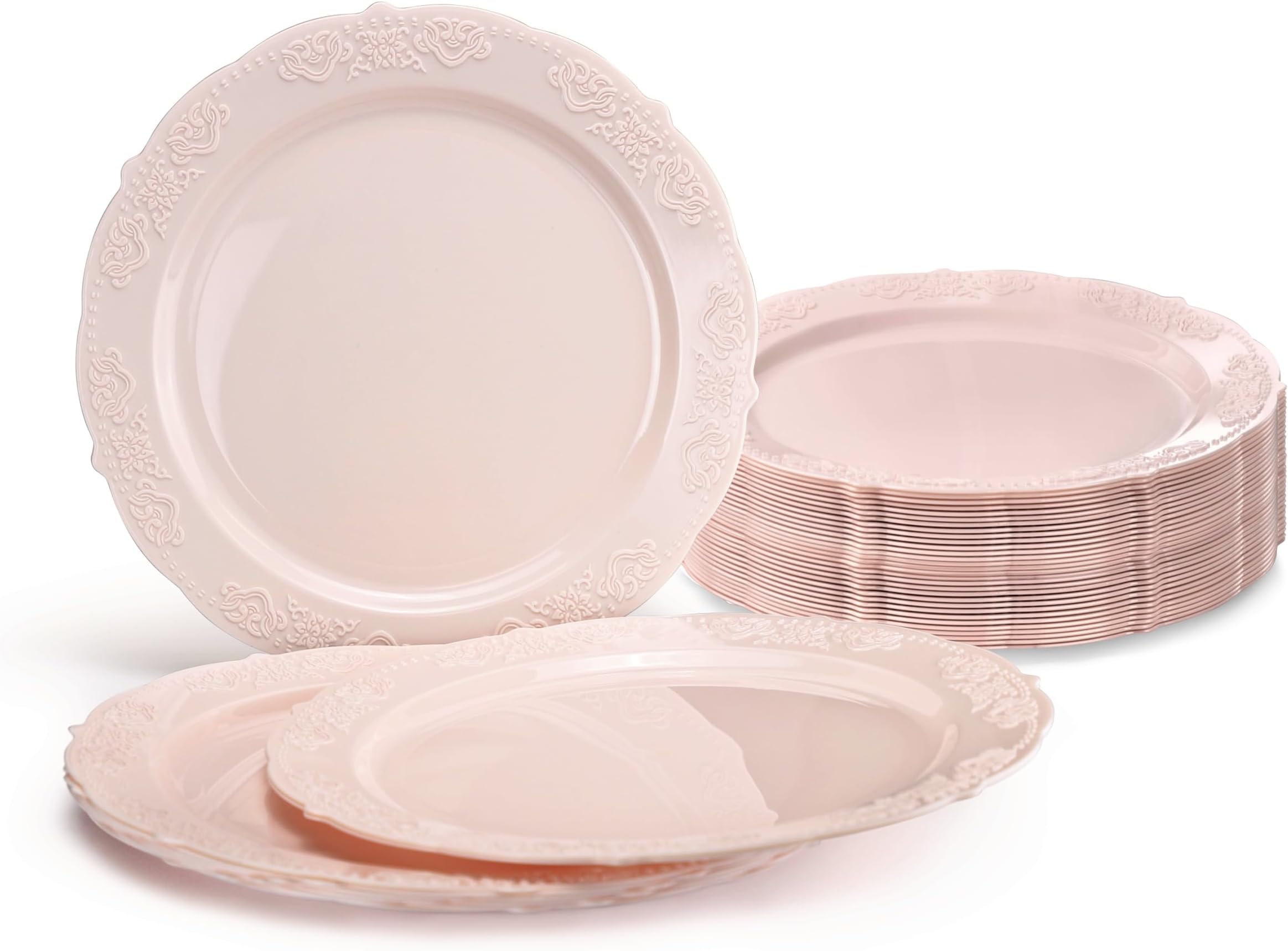 Amazon.com: " OCCASIONS " 50 Plates Pack (25 Guests) Vintage Wedding ...