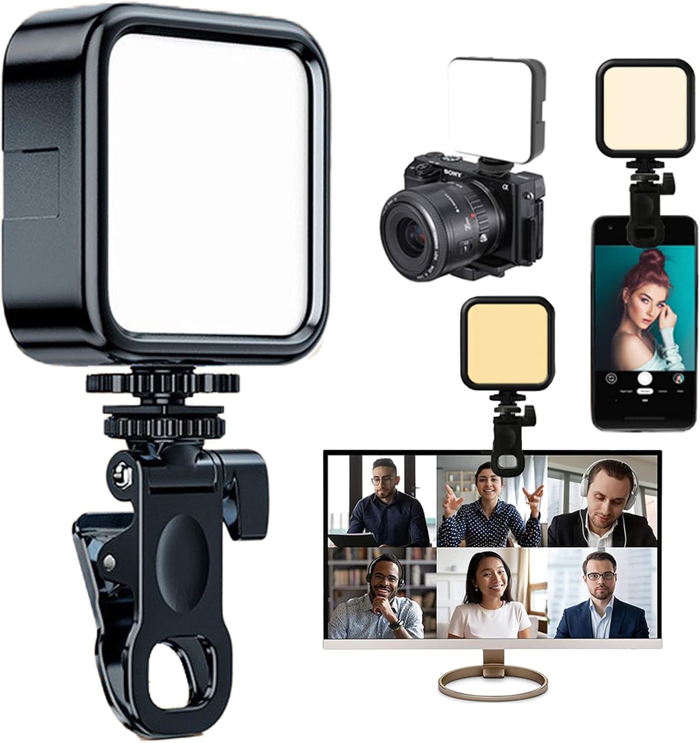 Amazon.com : elfofle Rechargeable LED Mini Ring Light 3 Light Modes ...