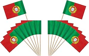 Amazon.com : SoKoot Portugal Flag Portugal Cupcake Toppers Stick Flag ...