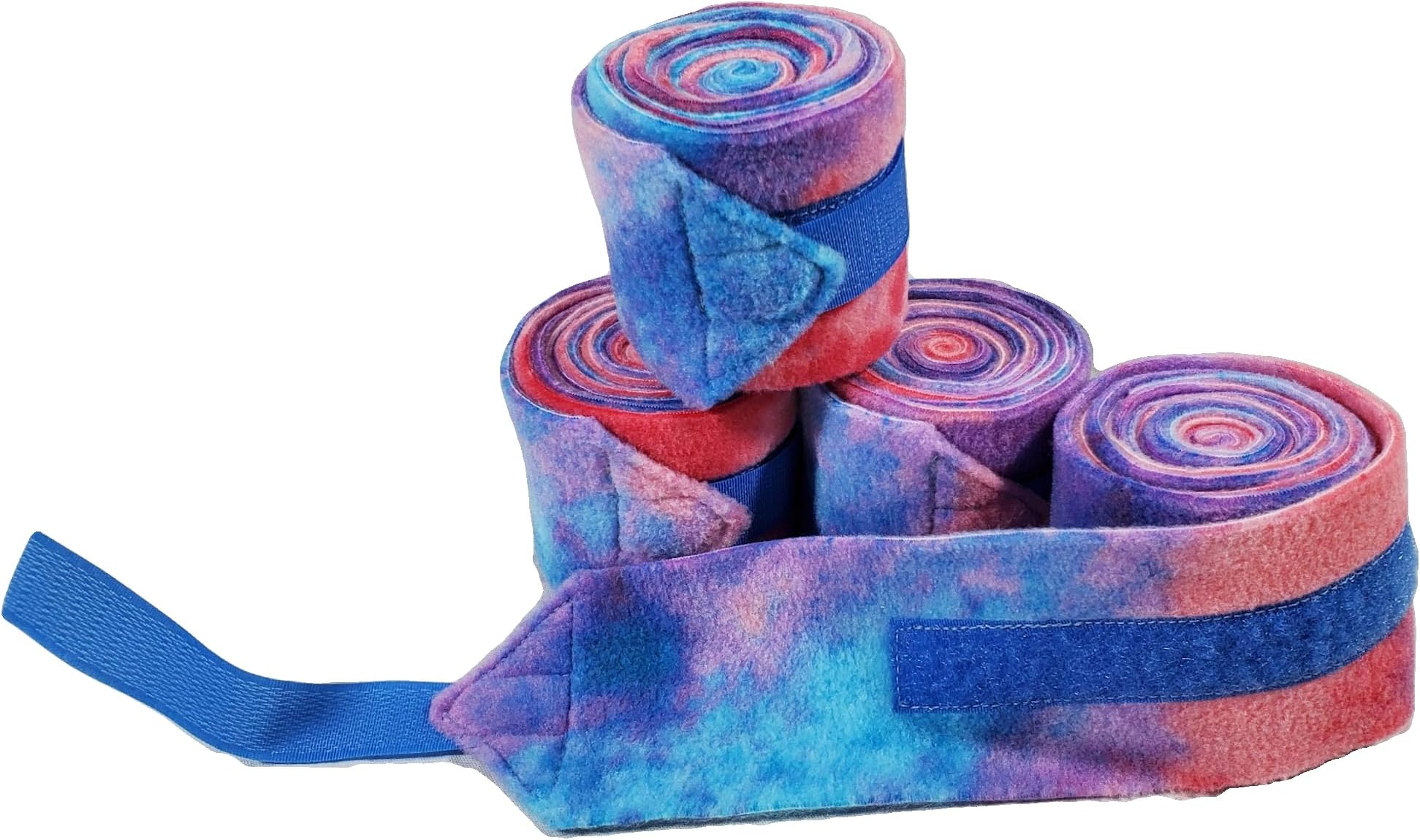 Amazon.com : Big Black Horse Tye Dye Fleece Polo Leg Wraps - Set 4 ...
