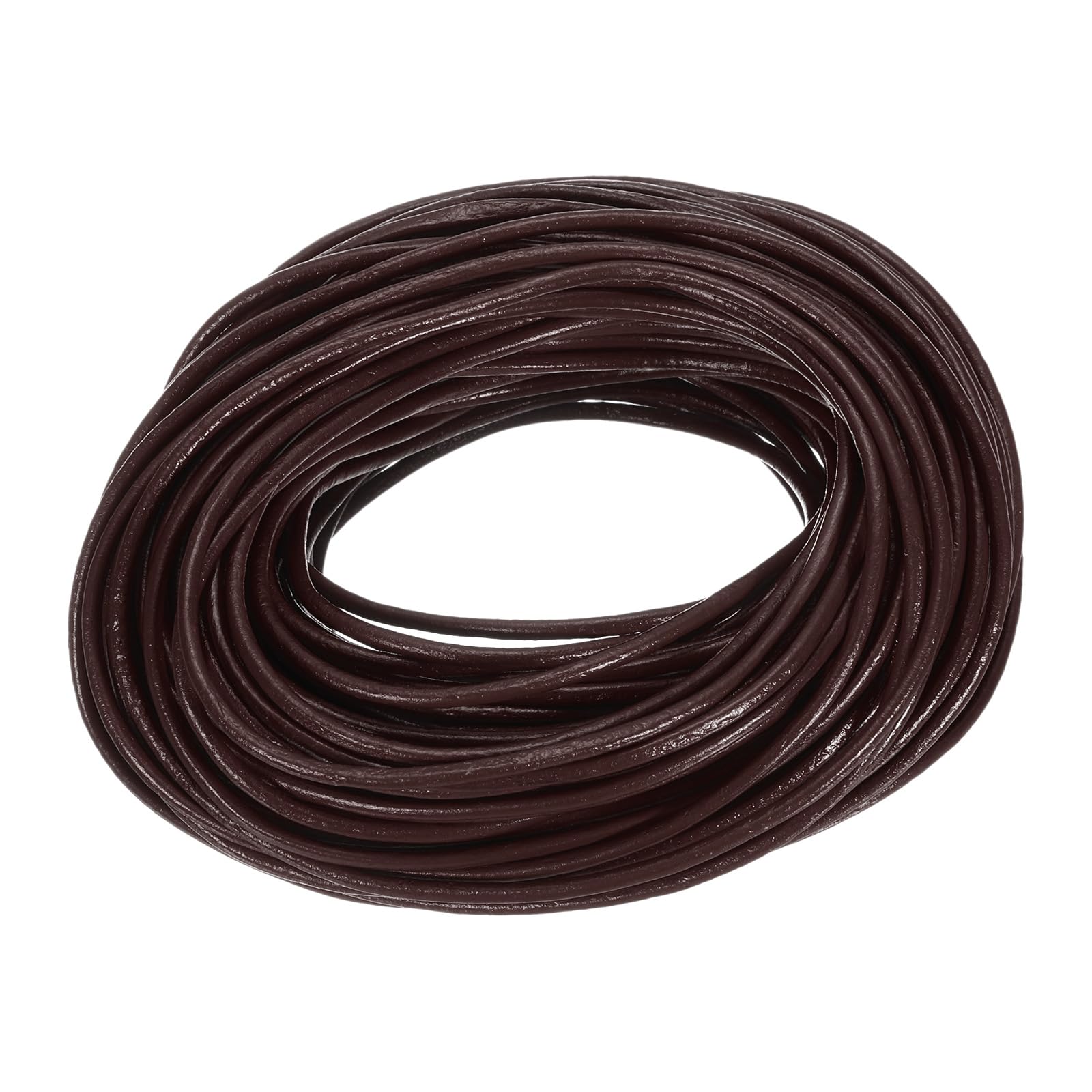 Amazon.com: uxcell 20 Yards 2mm Round Leather Cord Lacing String for ...