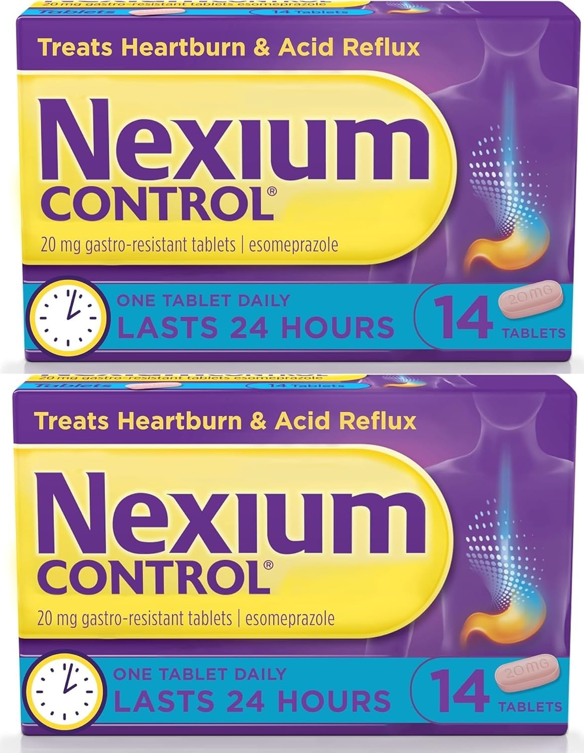 Buy Nexium Control Heartburn and Reflux s (2 x 14 Pack) Online at ...