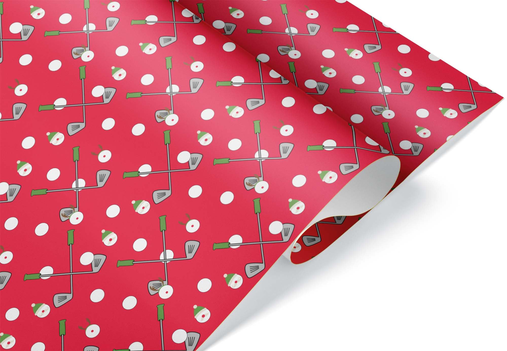 Amazon.com: Bold Golf Theme Christmas Wrapping Paper, Thick Holiday ...