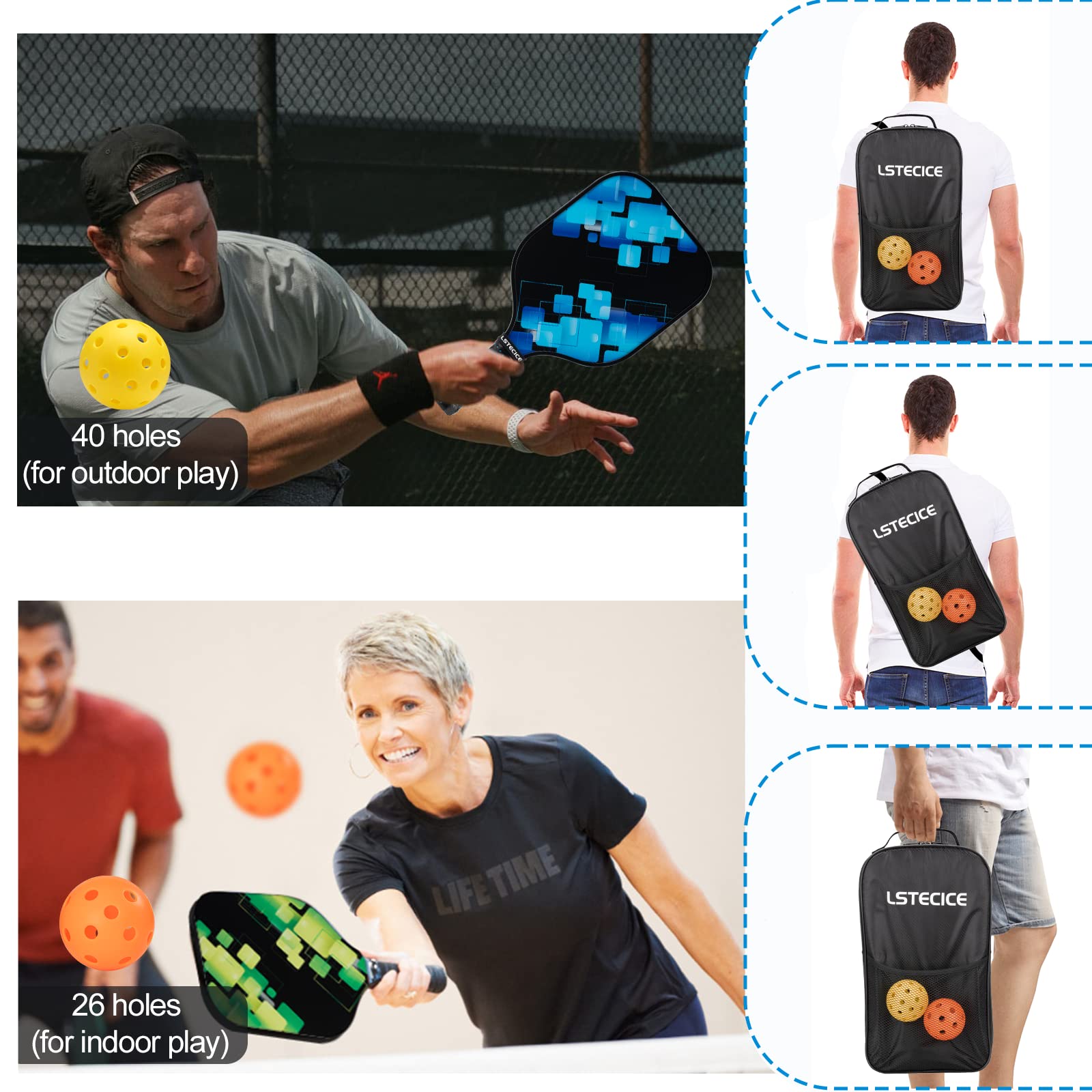 Snapklik.com : Pickleball Paddles, USAPA Standard Fiberglass Surface ...