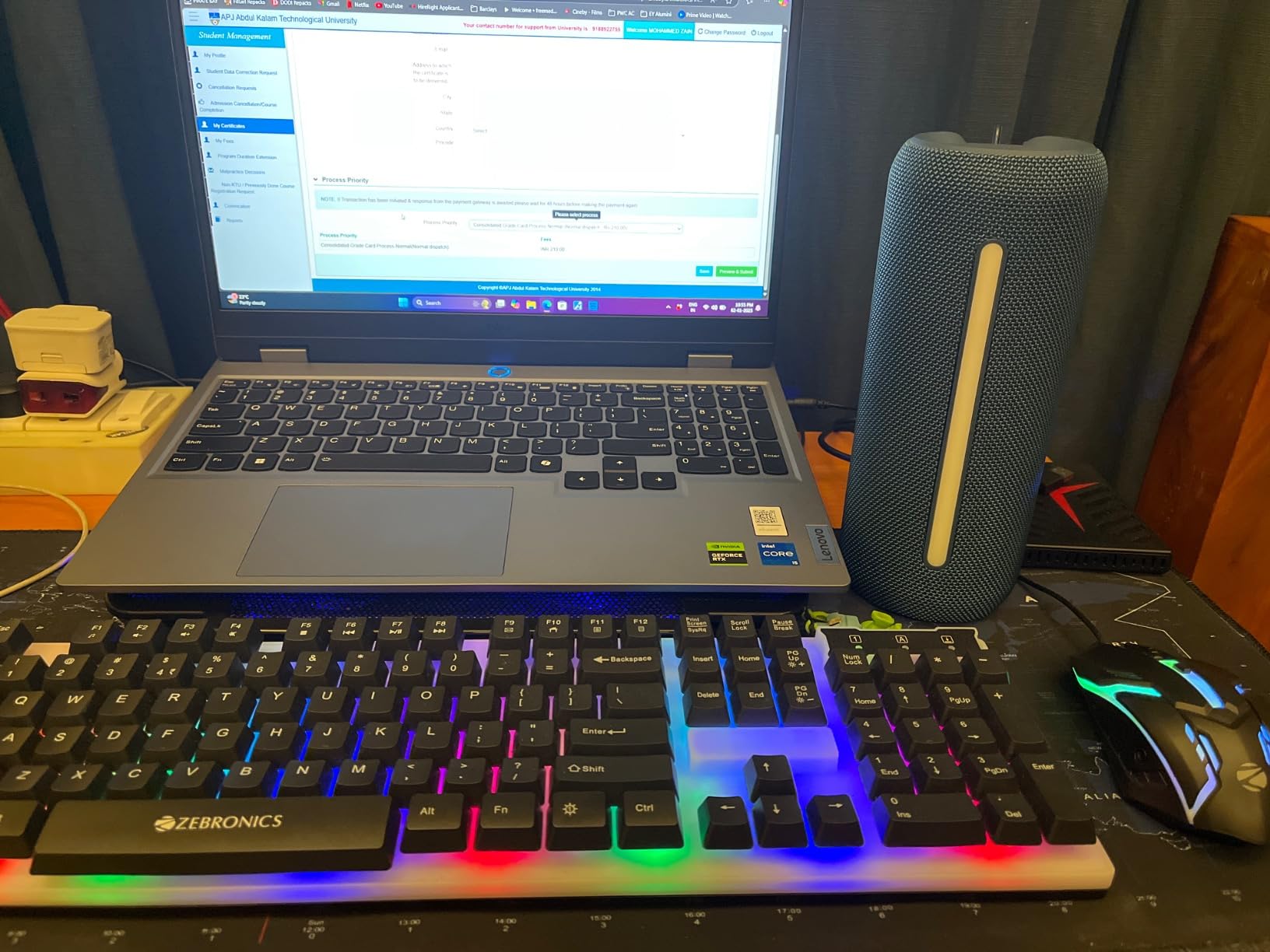 Amazon.in: Buy ZEBRONICS Trion USB Gaming Keyboard & Mouse Gaming Combo ...