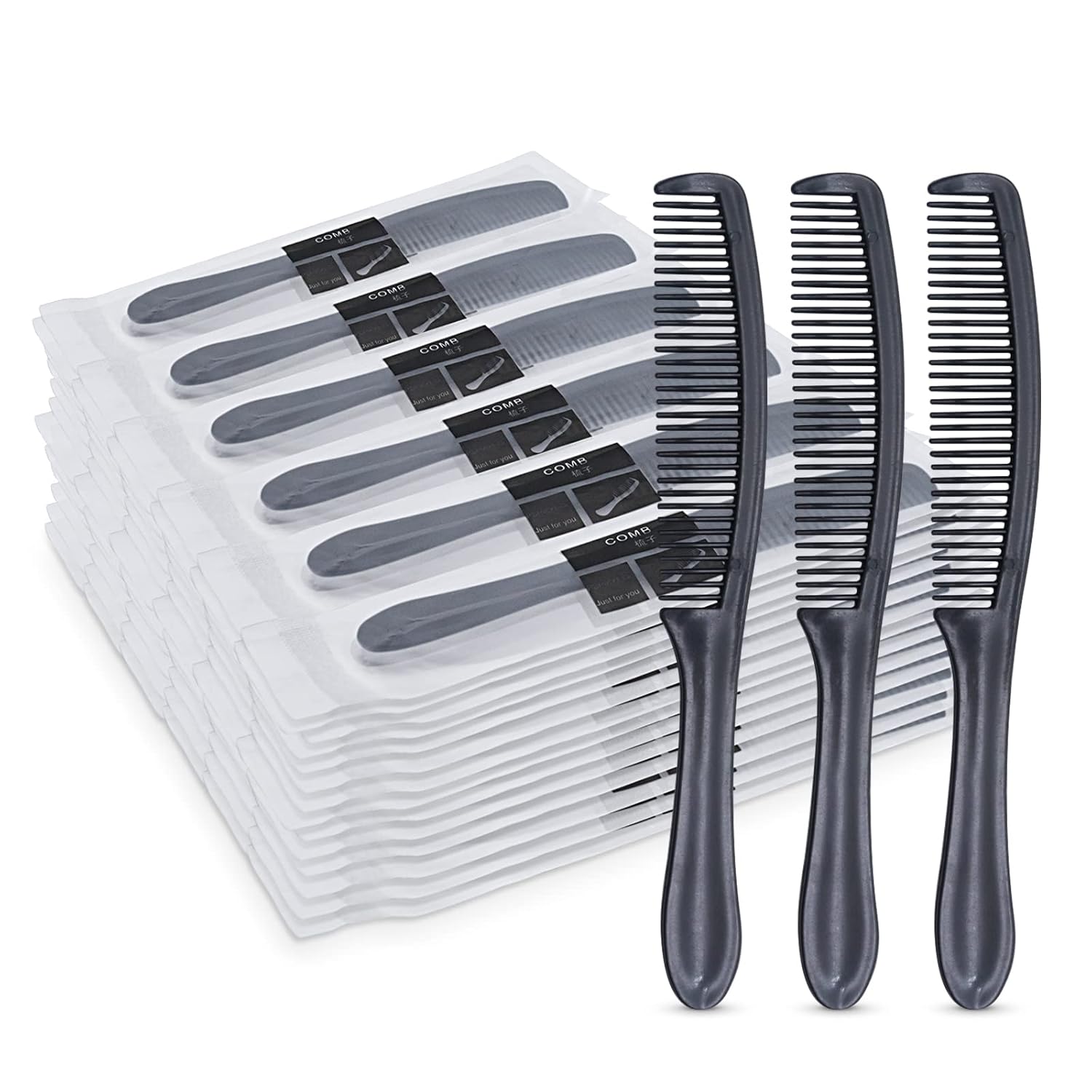 Amazon.com : 100 Pieces Individually Wrapped Disposable Combs in Bulk ...
