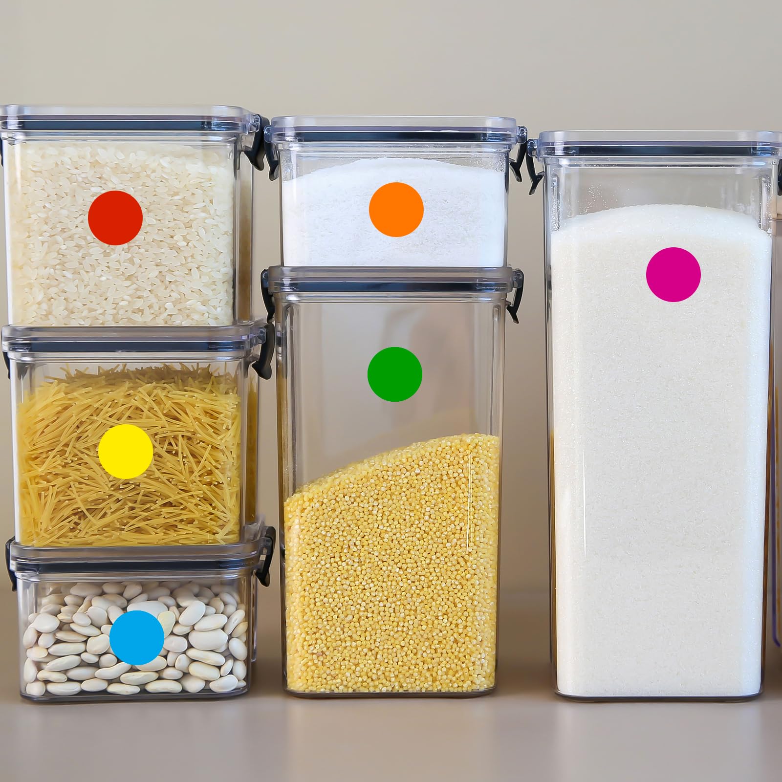 Snapklik.com : Pack Of 2000 Colored Dot Stickers Round Color Coding ...