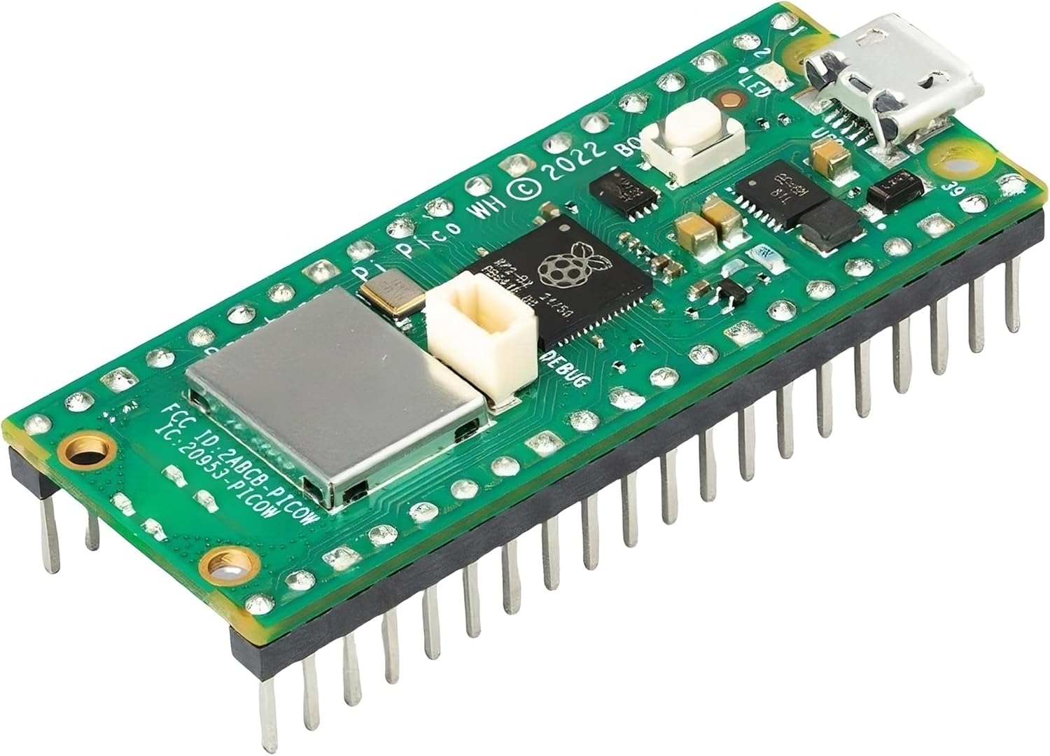 Berrybase Raspberry Pi Pico Wh Raspberry Pi Pico Board Con Wifi E Intestazioni Rp2040 Con