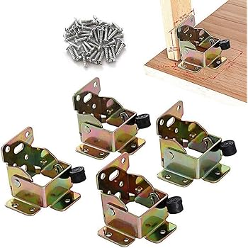 4X Iron Locking Folding Table Chair Leg Brackets Hinge Self Lock ...