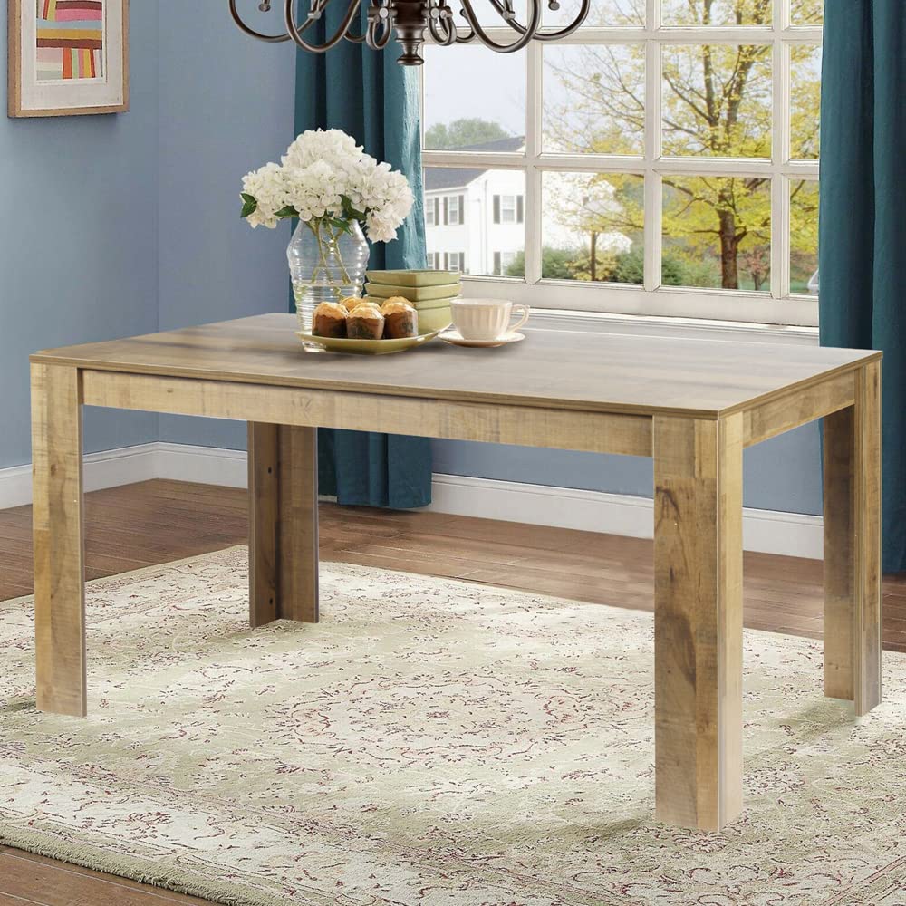 GIA Furniture Home Series Rectangular 59' x 35" Dining Table, Mixed Oak ...