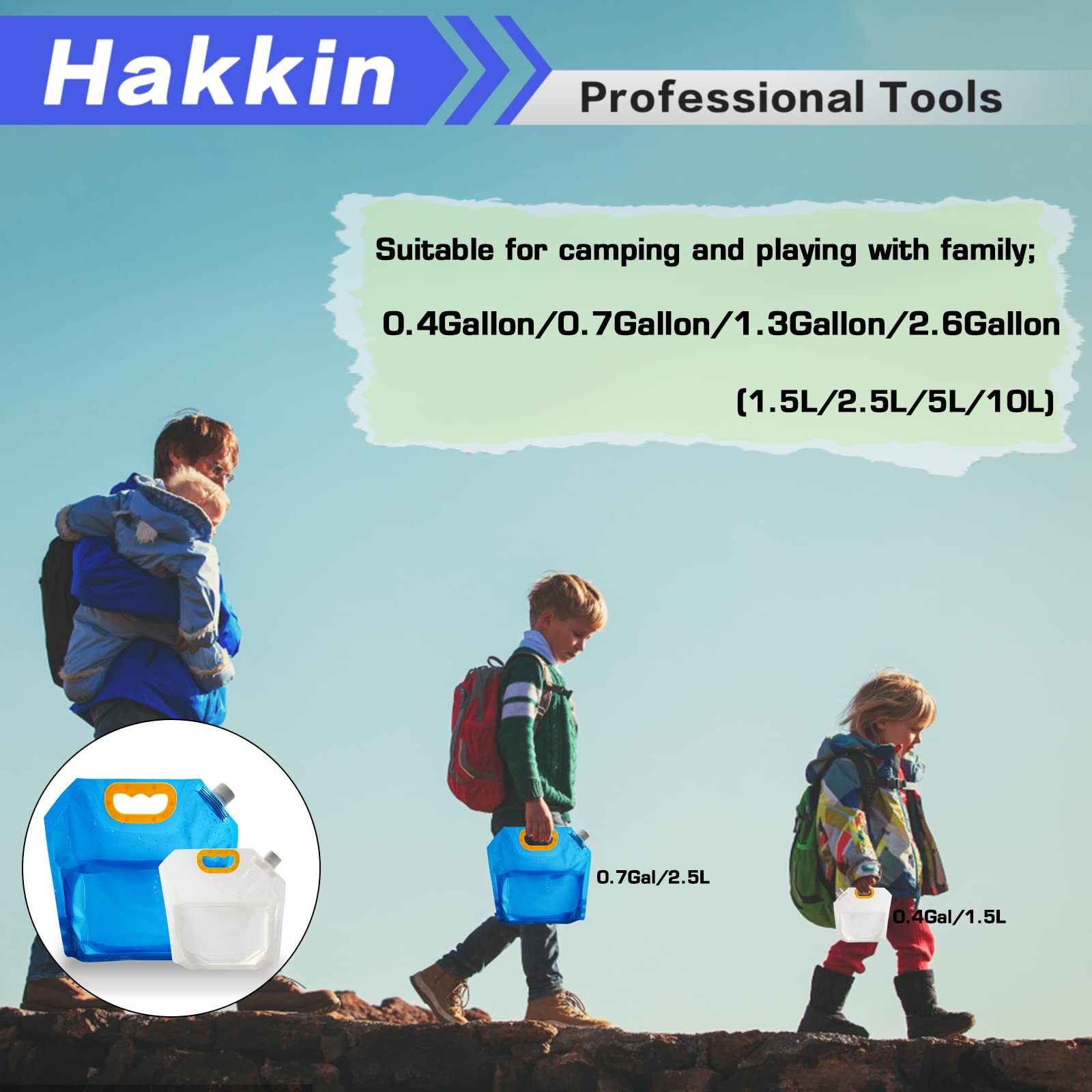 Snapklik.com : Collapsible Water Tank Container 4 Pack 0.4 Gallon/1.5L ...