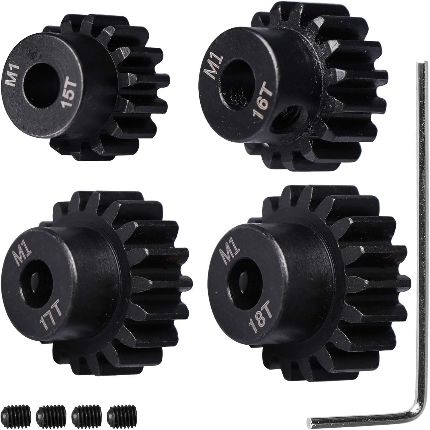 Amazon.com: Mod 1 Hardened Steel Upgrade Pinion Gear Set: 15T 16T 17T ...