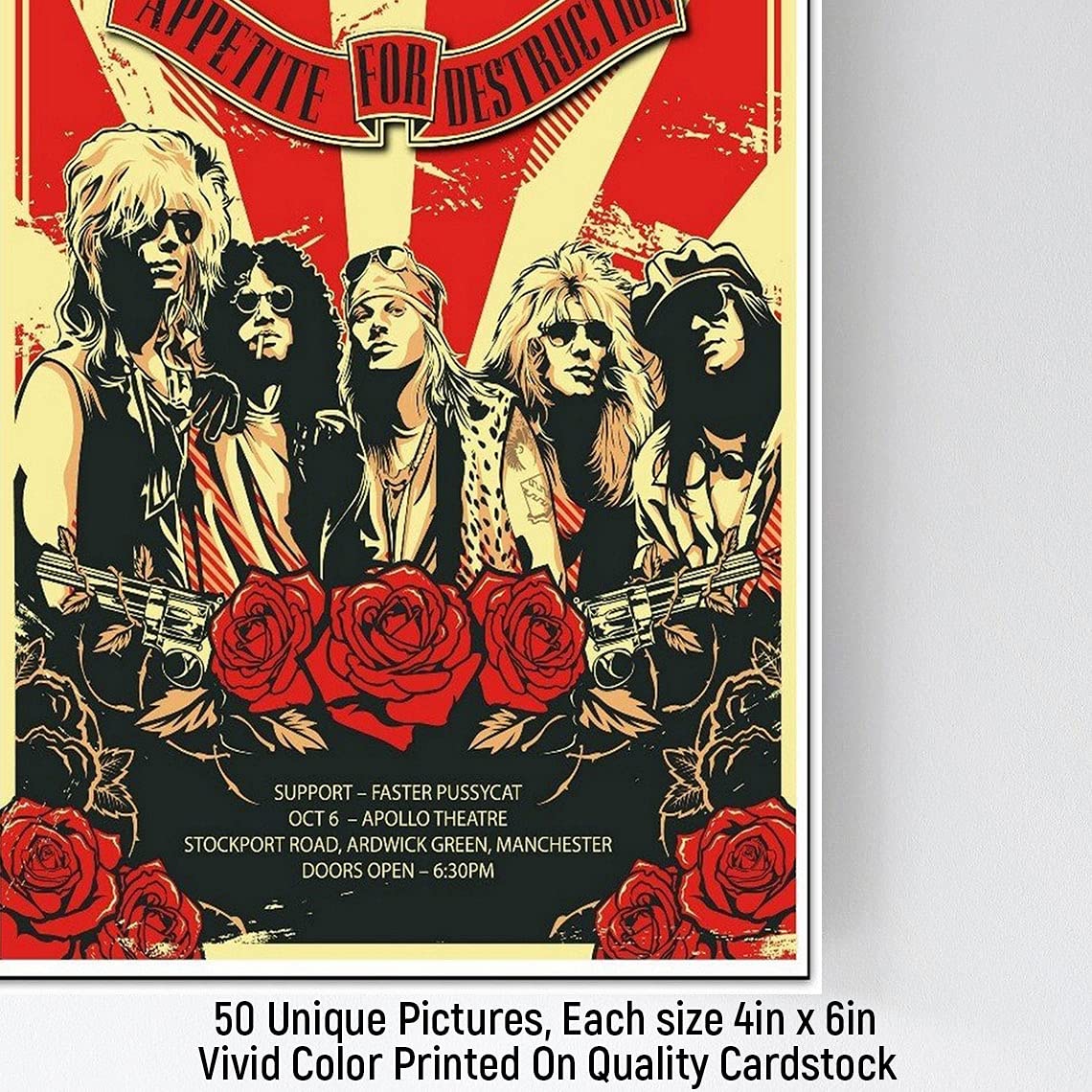 Buy Vintage Rock Wall Collage Kit, Aesthetic Room Decor, Retro Music ...