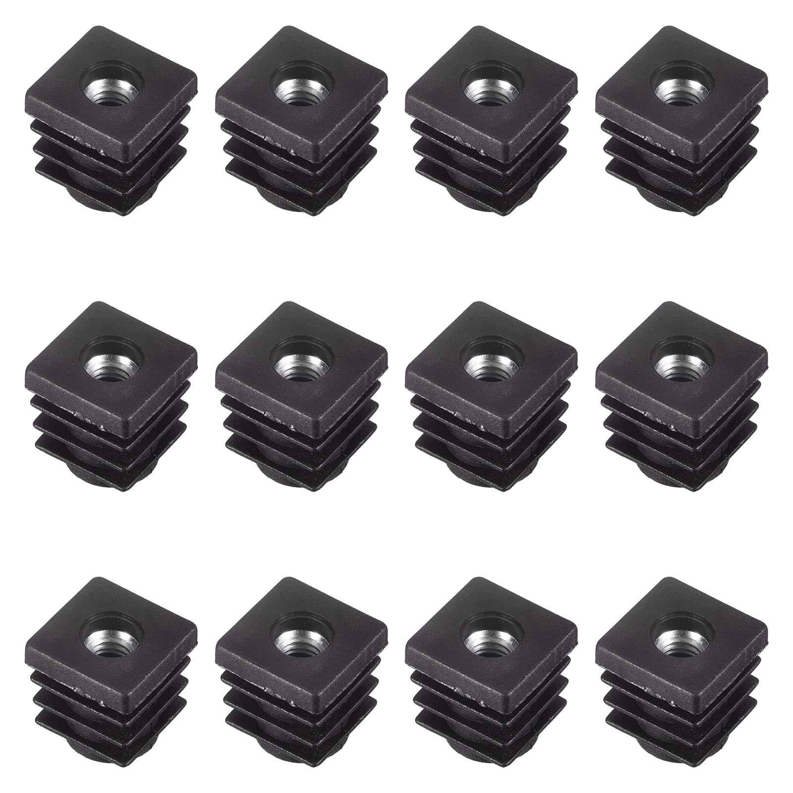 Amazon.com: uxcell 12Pcs Inserts for Square Tubes with M6 Thread, for 0 ...