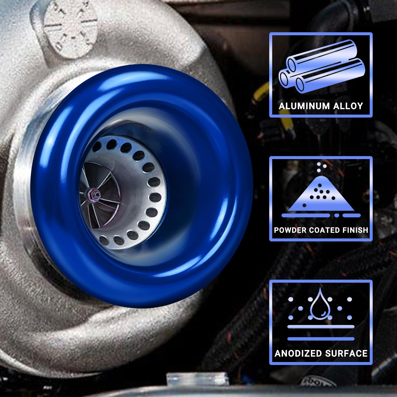 Cold Air Intake Adapter 1.9in Air Intake Turbo Horn Velocity Stack ...