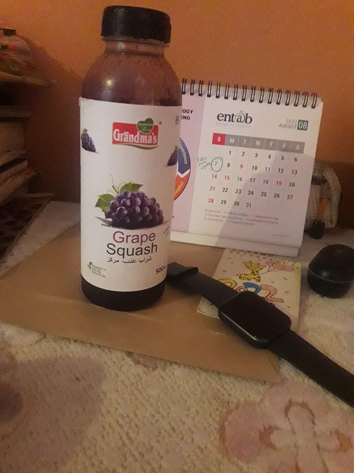 Grandmas Grape Squash 500ml - Pack of 4 | 100% Natural Fresh and Juicy ...