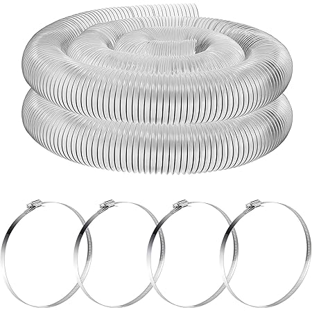Flexible PVC Dust Collection Hose with Stainless Steel Hose Clamps ...
