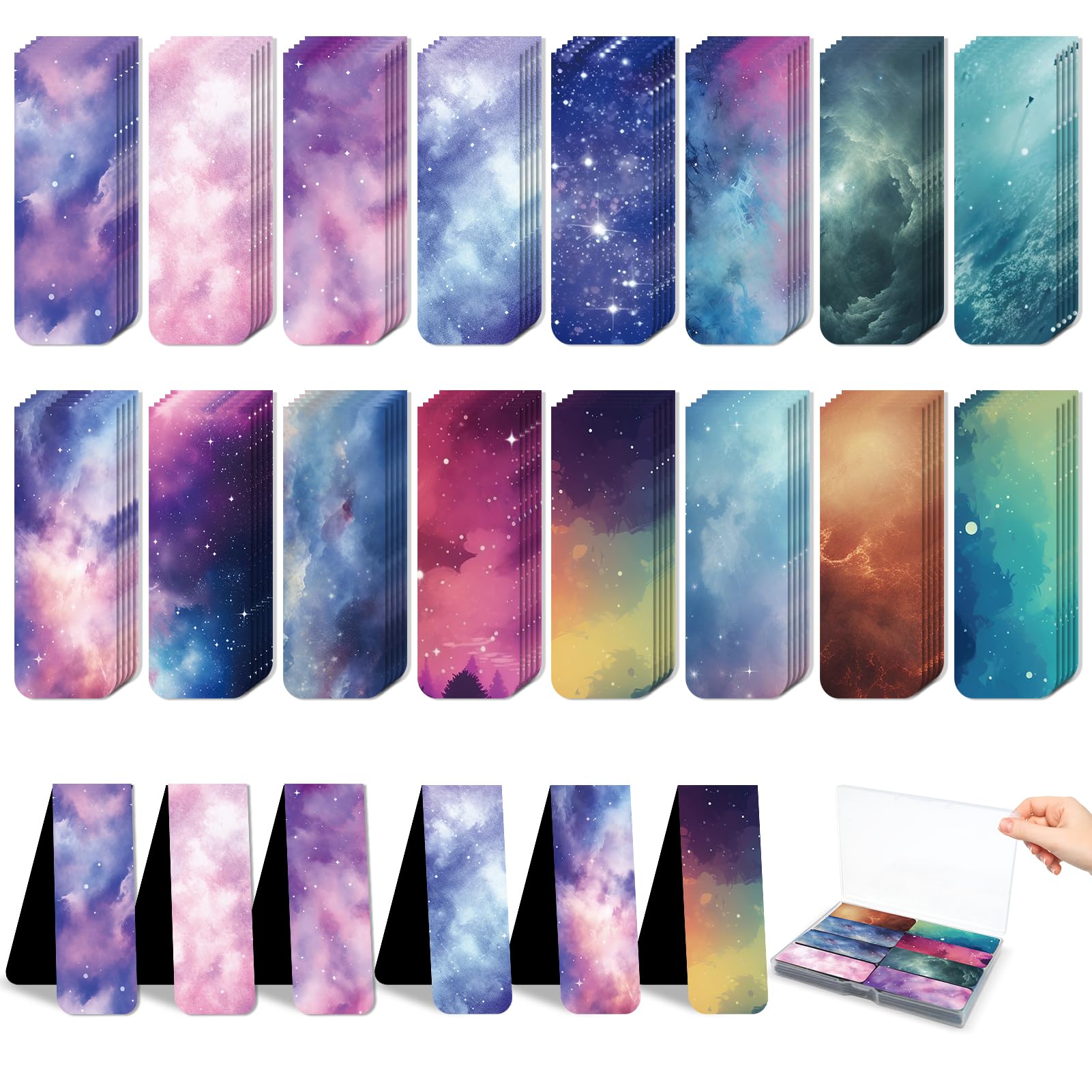 Amazon.com: 48 Pieces Magnetic Bookmarks Magnet Page Markers - Book ...