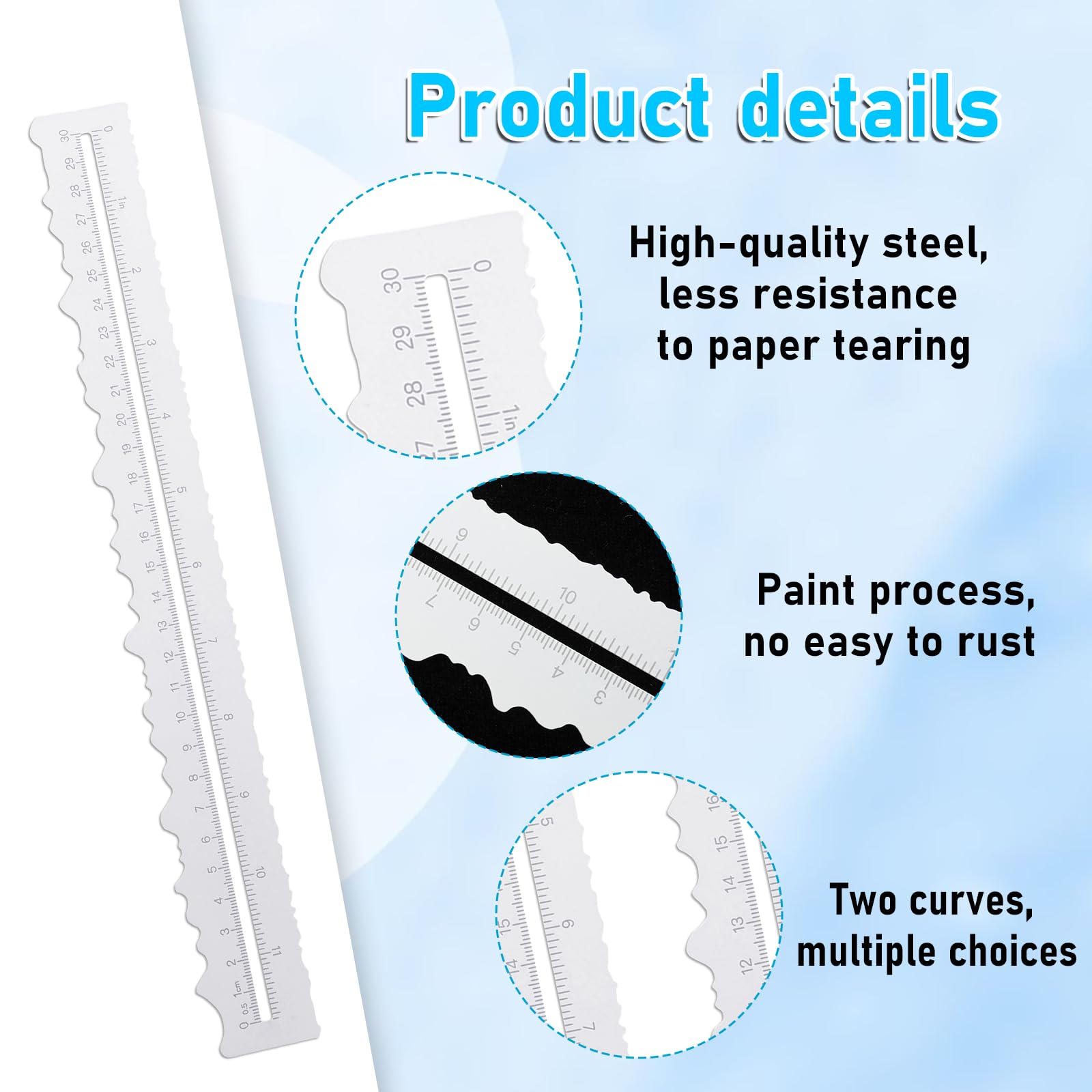 Edge Cutter For Paper Crafts Small Paper Deckle Edge Rulers Metal ...