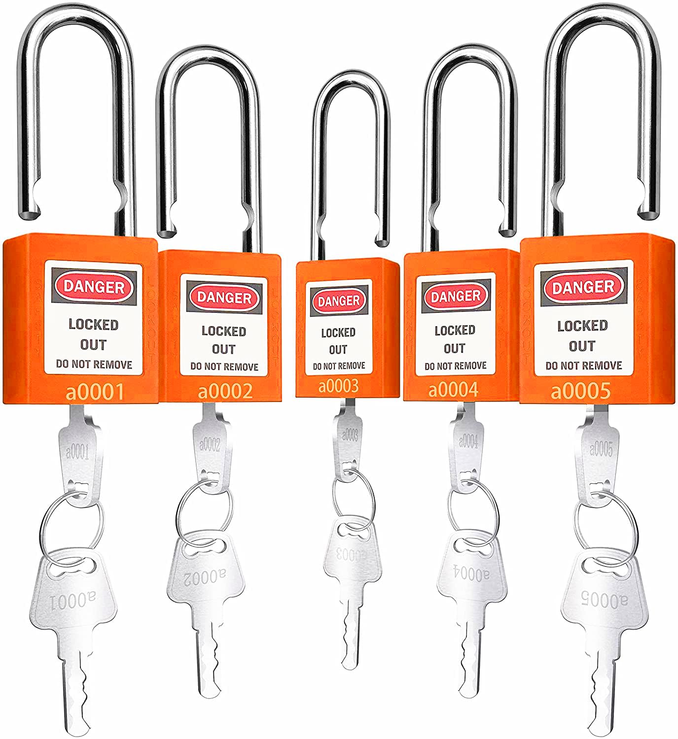 Snapklik.com : Lockout Tagout Lock - 5 Loto Safety Padlocks For Lock ...