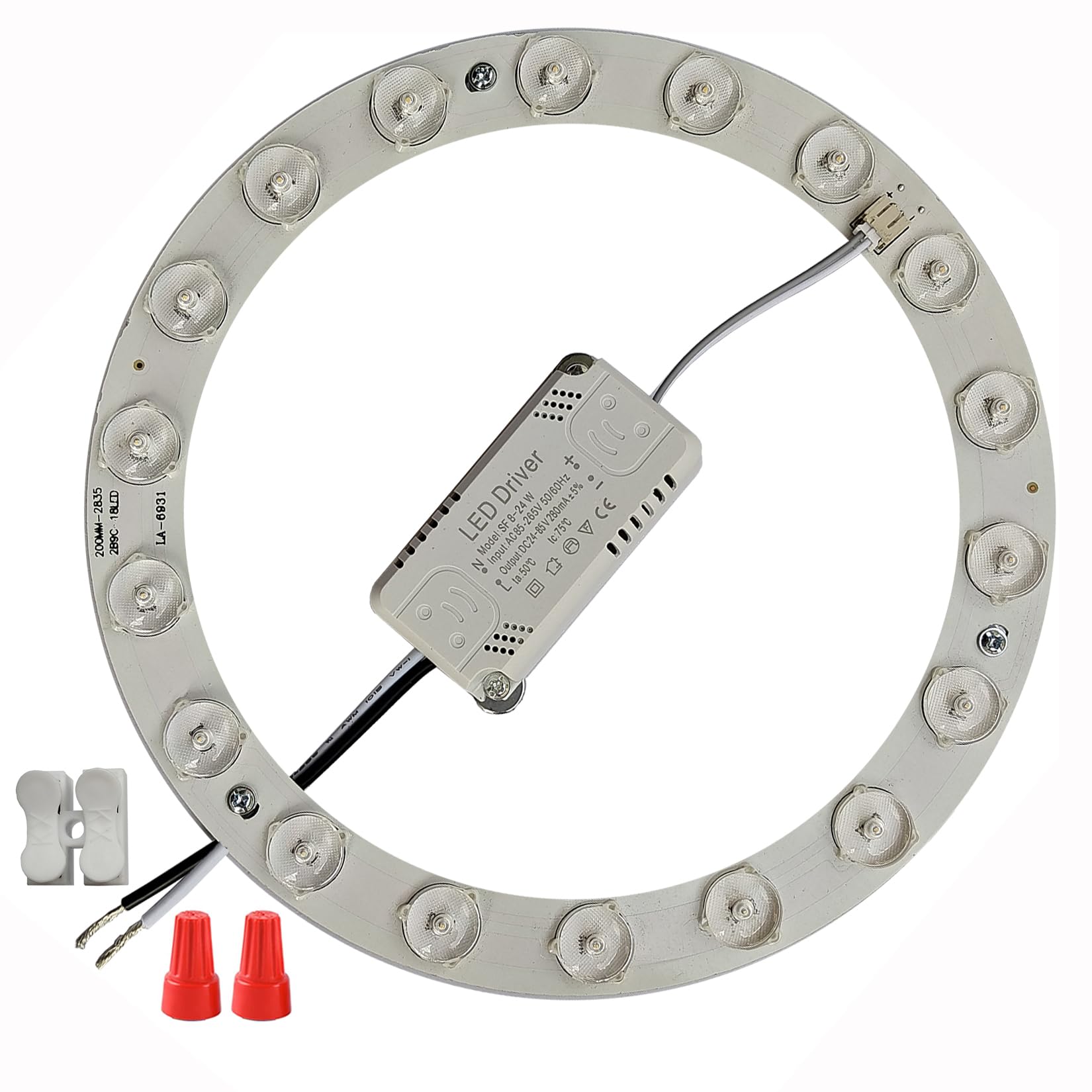 Zhairdalstar 18W LED Flush Mount Ceiling Fan Ring Light Kit Replacement ...