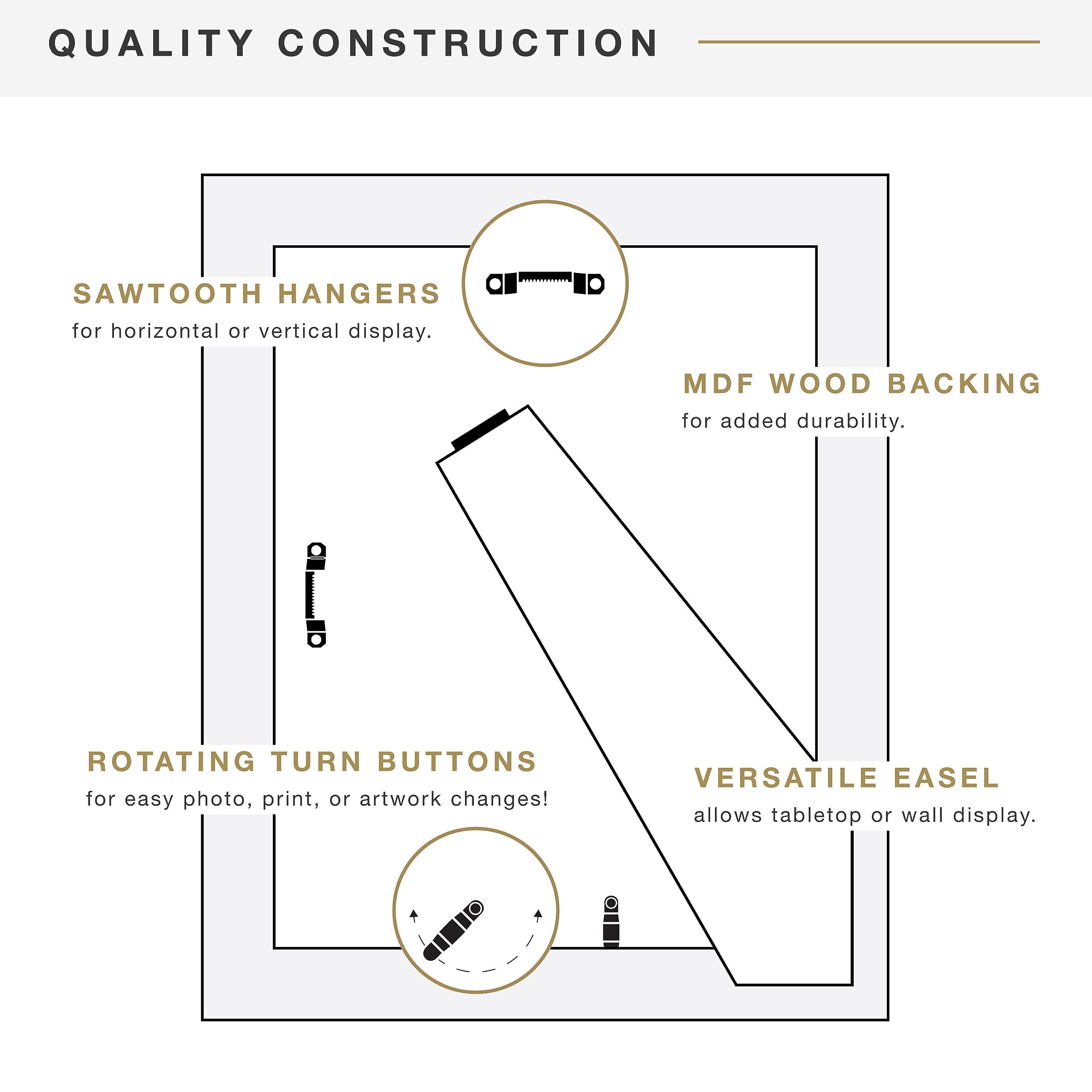 Snapklik.com : MCS Studio Gallery Classic 8.5x11 Picture Frame Natural ...