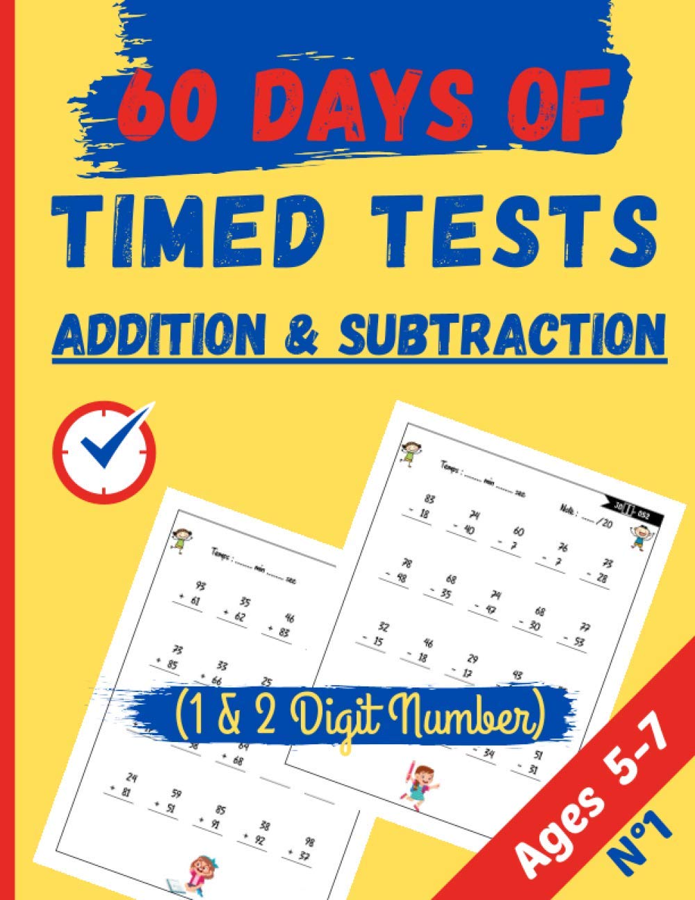 Buy Addition & Subtraction 60 Days of Timed Tests, 1 & 2 Digit Number ...