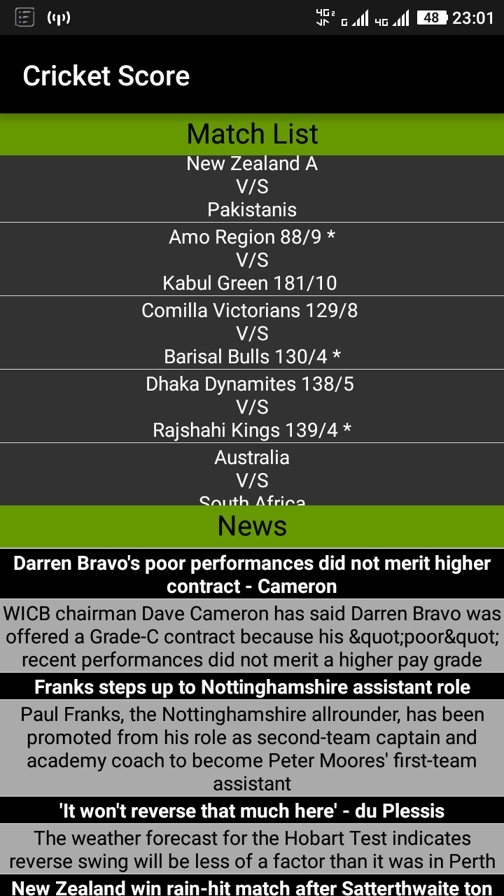 Cricket Score - App on Amazon Appstore