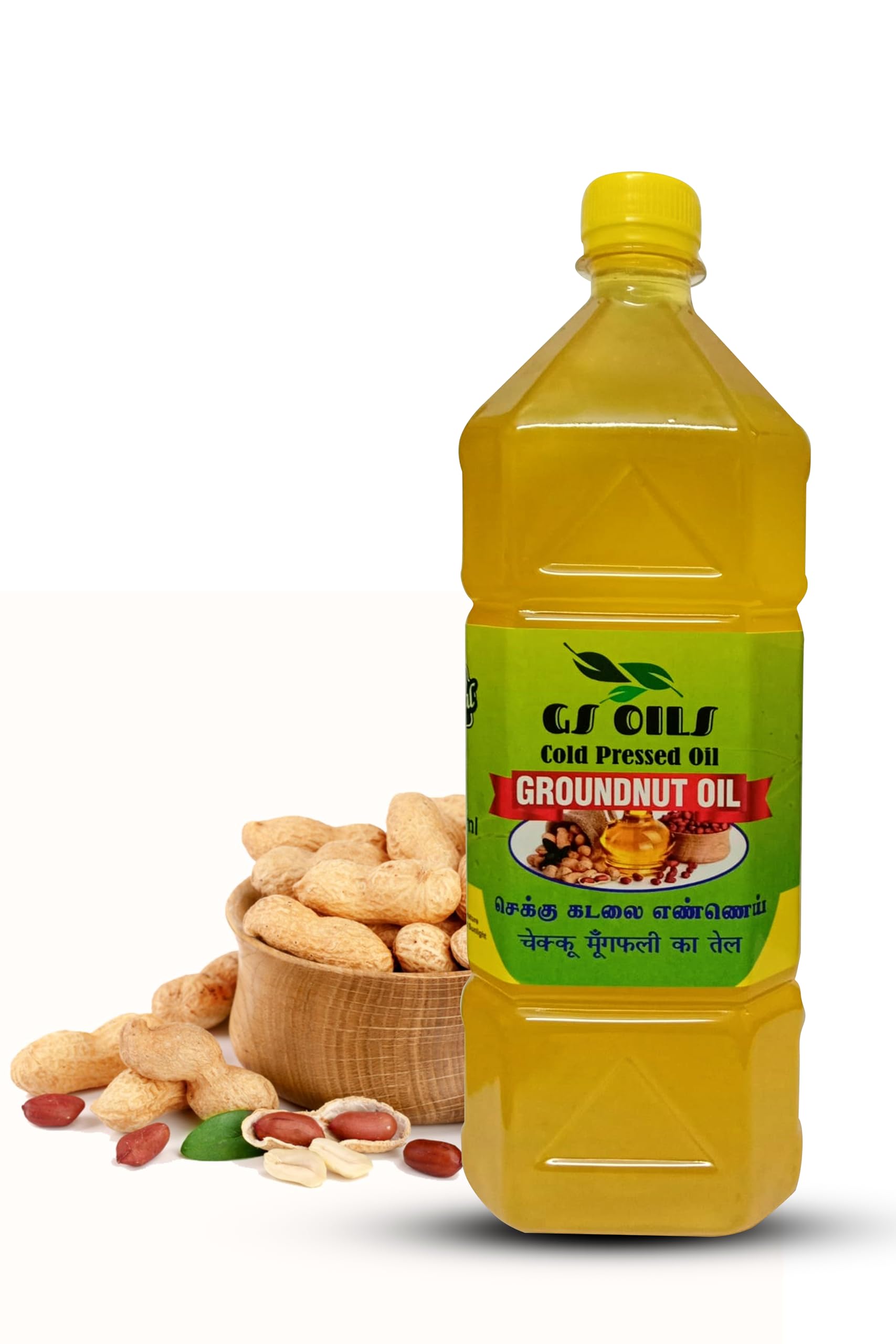 GS OILS Cold Pressed Groundnut Oil/Wood Pressed/Mara Chekku Groundnut ...