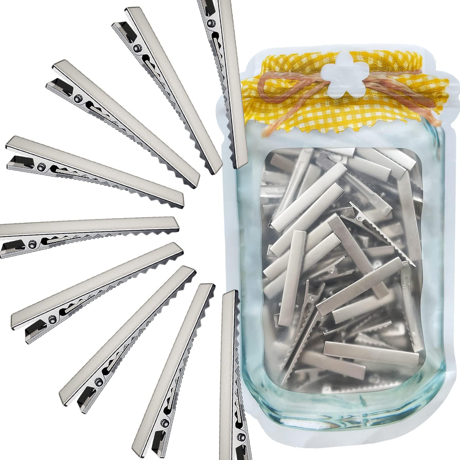 Amazon.com: ALL in ONE 10pcs 80mm French Barrette Hair Clips for DIY ...