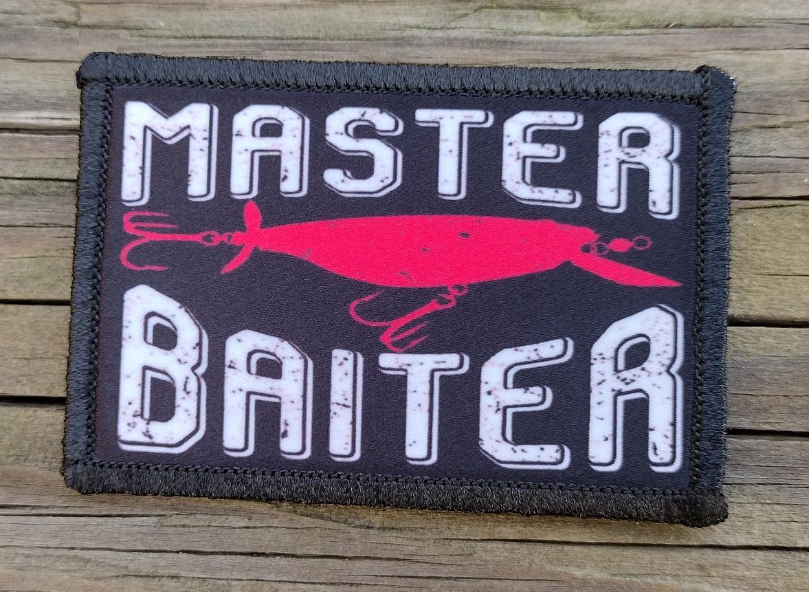 Amazon.com: Master Baiter Morale Patch Hook Loop Funny Bass Fishing ...