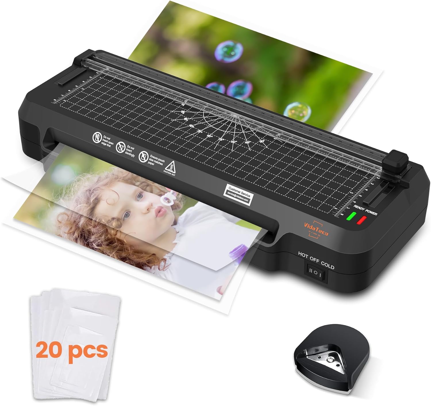 Laminator Machine,4 in 1 VidaTeco 9-inch Laminating Machine,2-Min ...