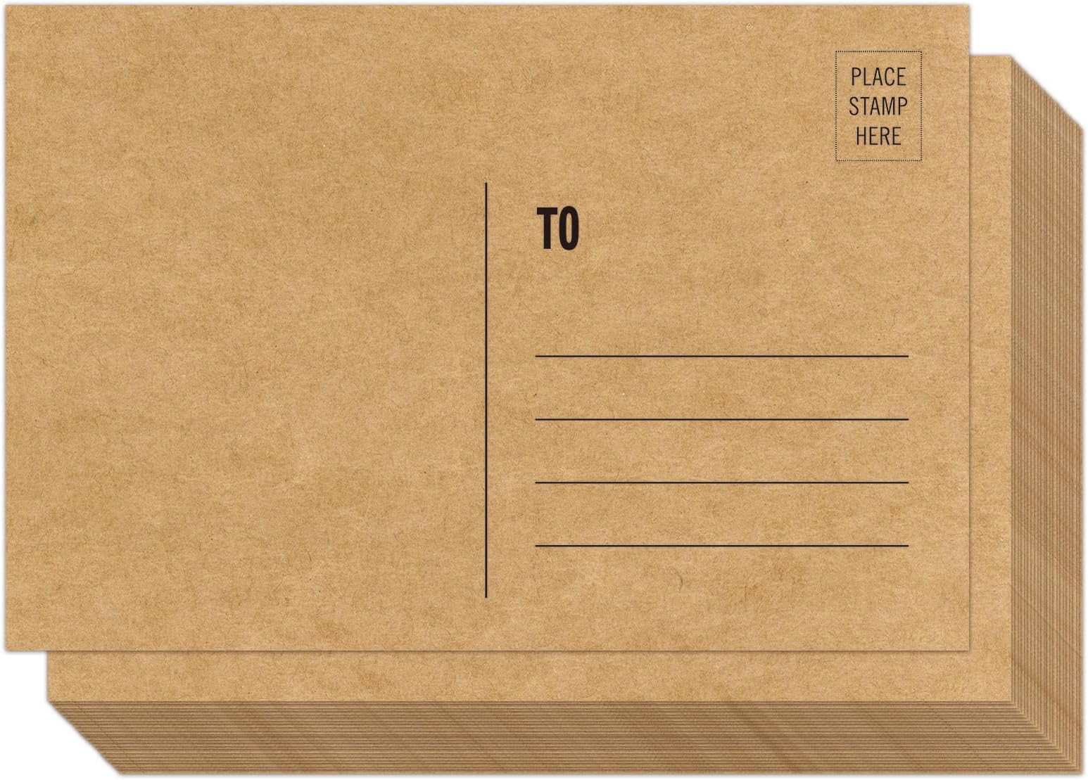 Amazon.com : MEIOPUOYEAM Blank Postcards for Mailing, 100 Kraft 4x6 ...