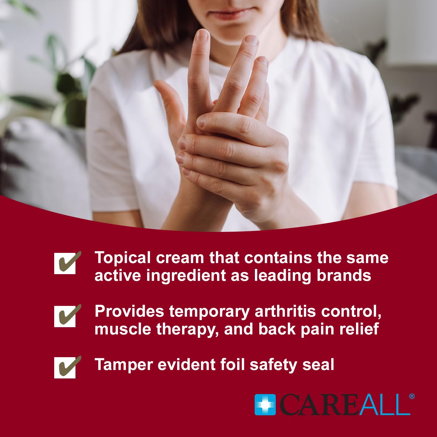 Snapklik.com : CareAll Capsaicin Arthritis, Muscle, And Joint Cream 1.5 Oz