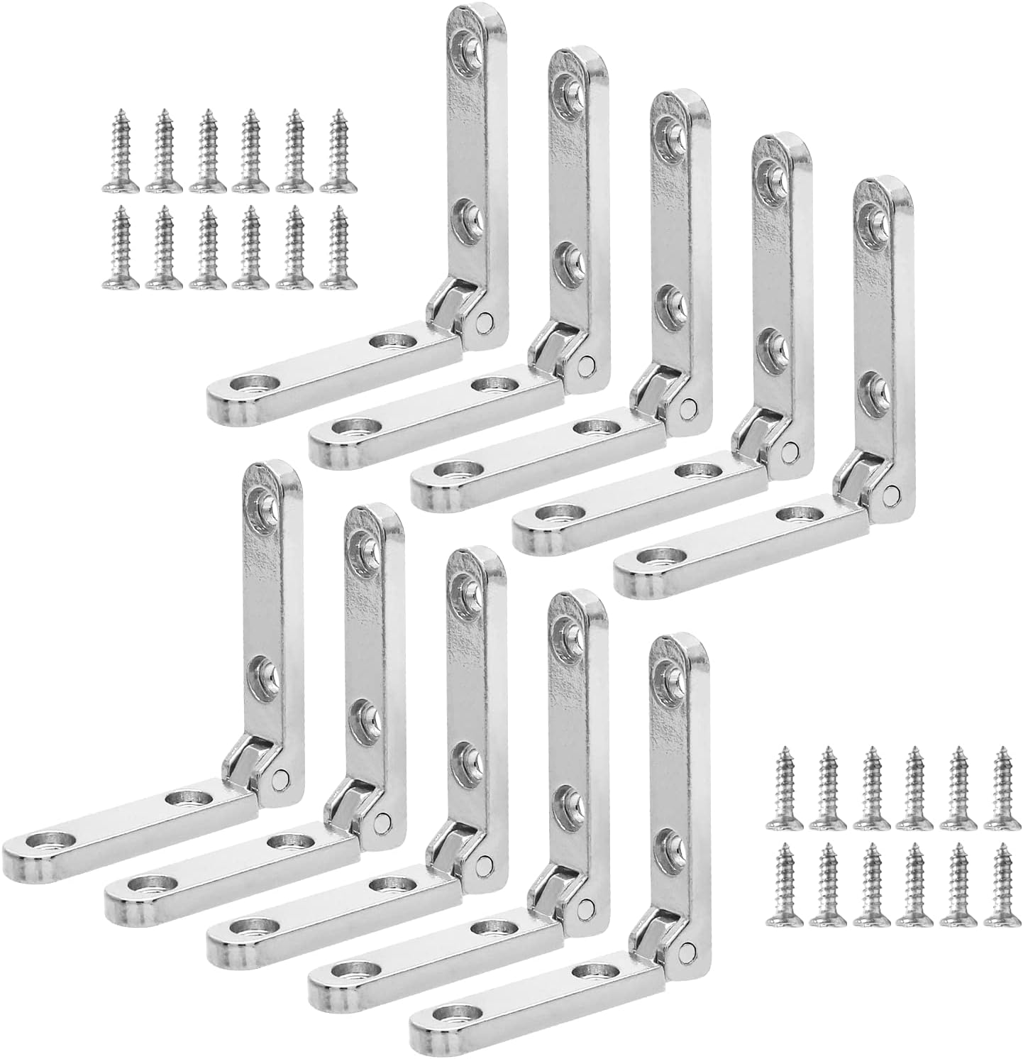 Jiozermi 12 Pcs Silver Hinges, 90 Degree Jewelry Box Hinge Wood Box ...