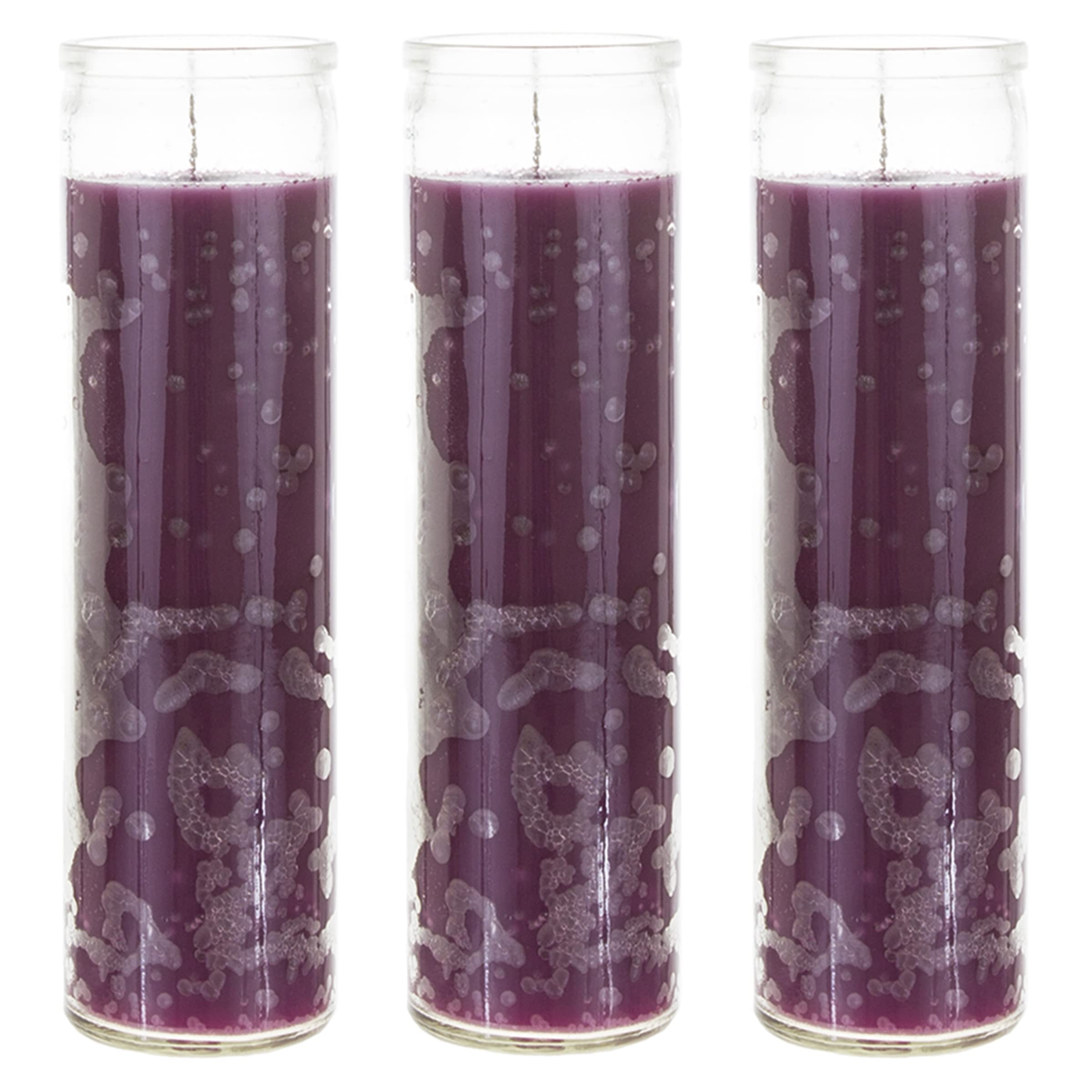 White Prayer Candles 7-Day Long-Lasting – Pack Of 4, 7x2.24 Inch Glass ...