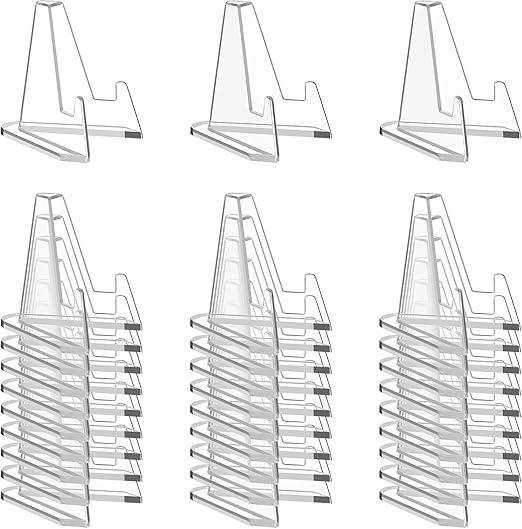 Amazon.com: NIUBIER 30 Pack Arcylic Card Display Stands, Mini Clear ...