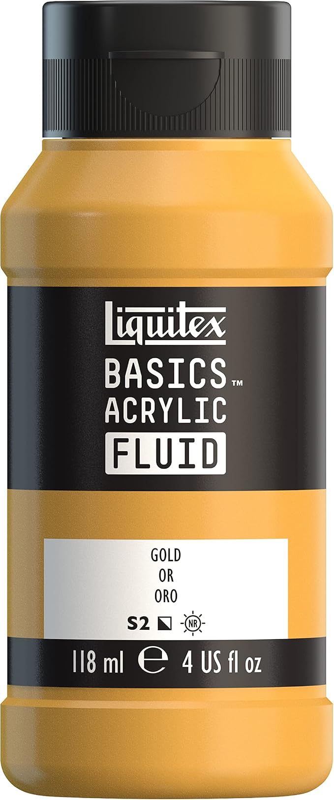 Amazon.com: Liquitex BASICS Acrylic Fluid Paint, 118ml (4-oz) Bottle, Gold