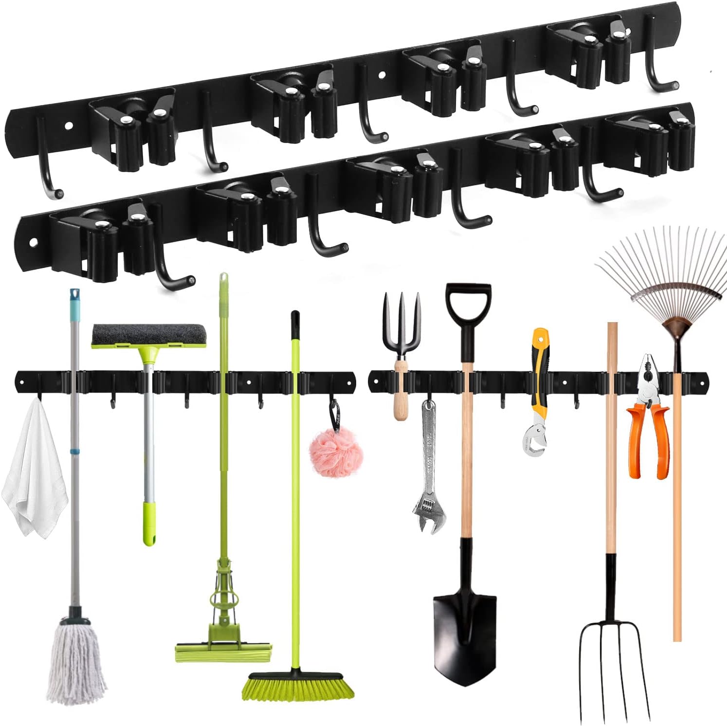 51inch Wall Mounted Tool Storage Rack Single Hook, Metal Wall Mount ...