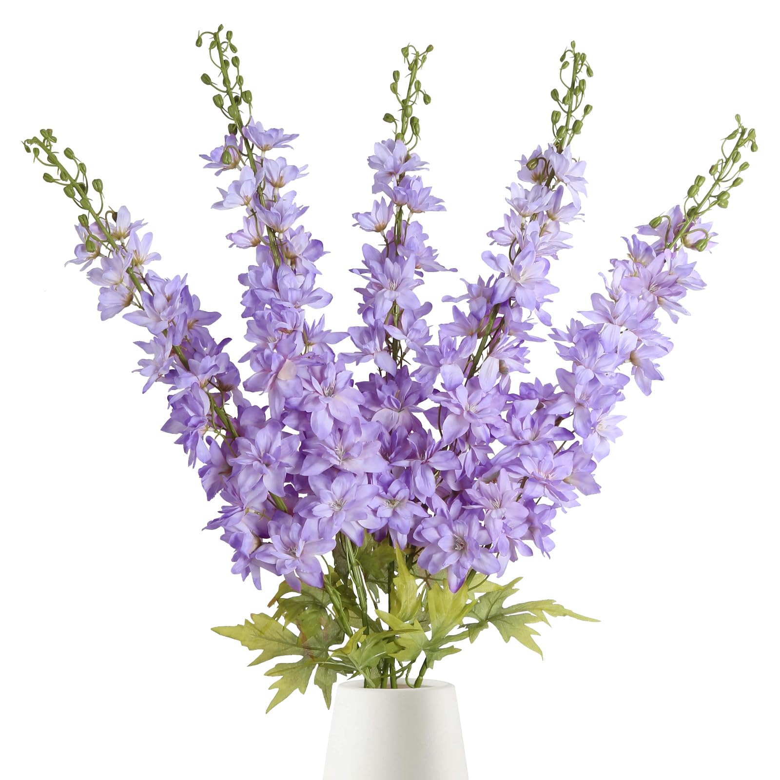 Amazon.com: Purple Silk Flowers 41.7'' 5PCS Delphinium Artificial ...