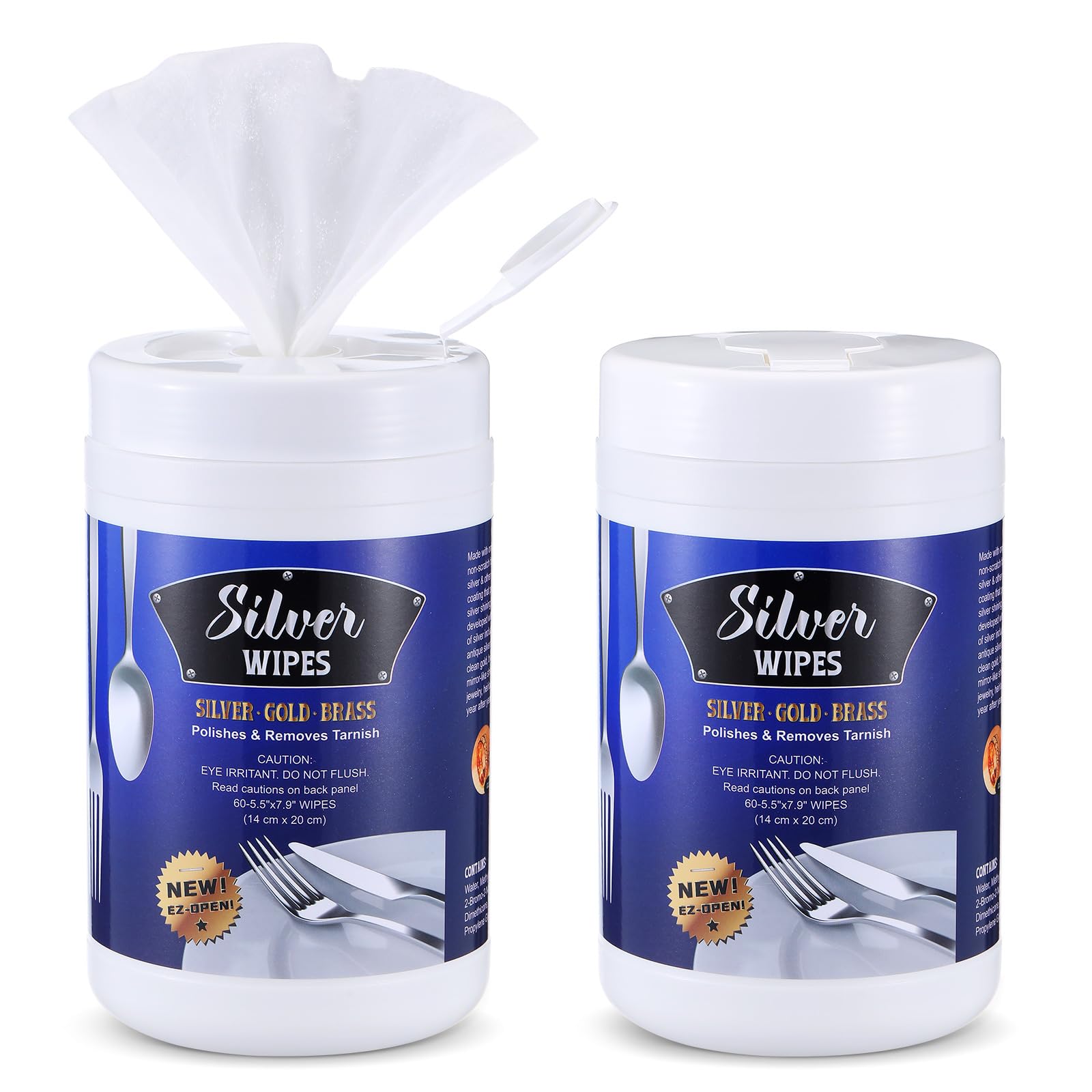 Amazon.com: Threlaco 2 Pack Silver Wipes 120 Count Silver Polish Wipes ...